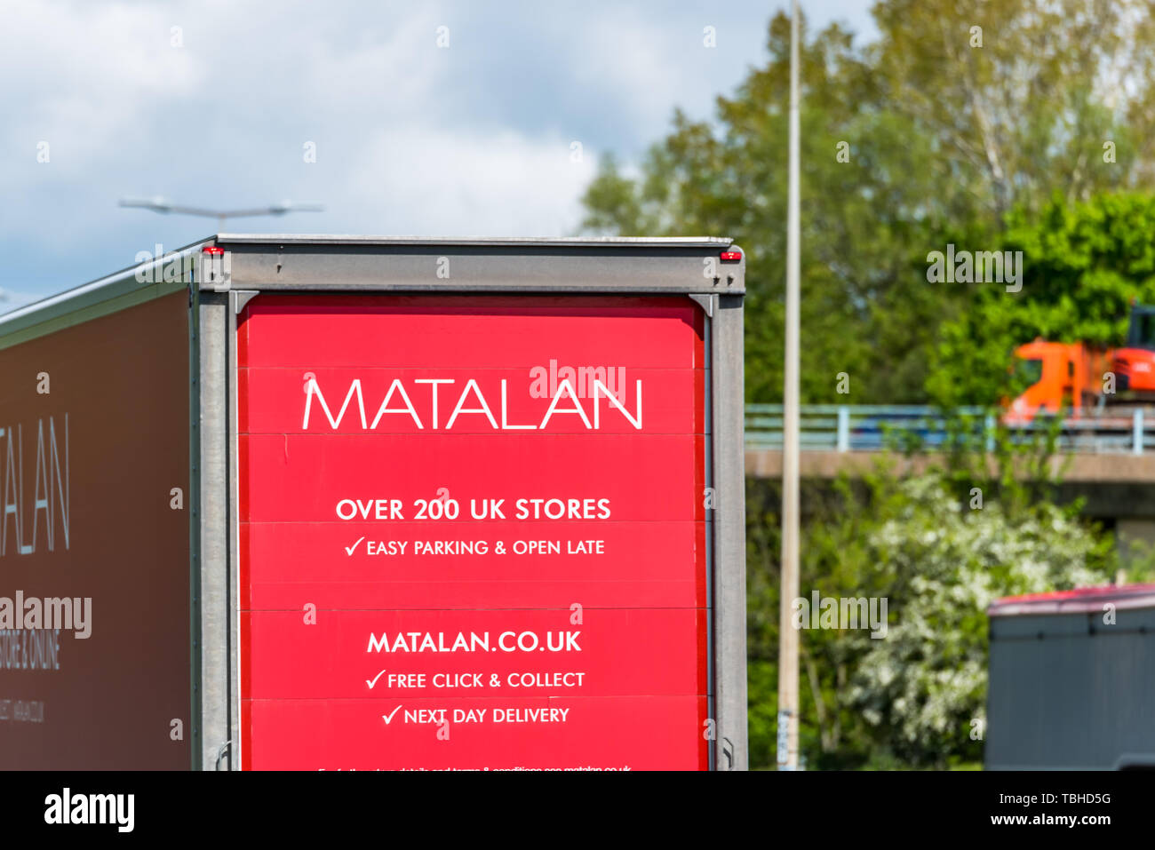 Northampton, UK - May 10th 2019: matalan box truck on uk motorway in ...
