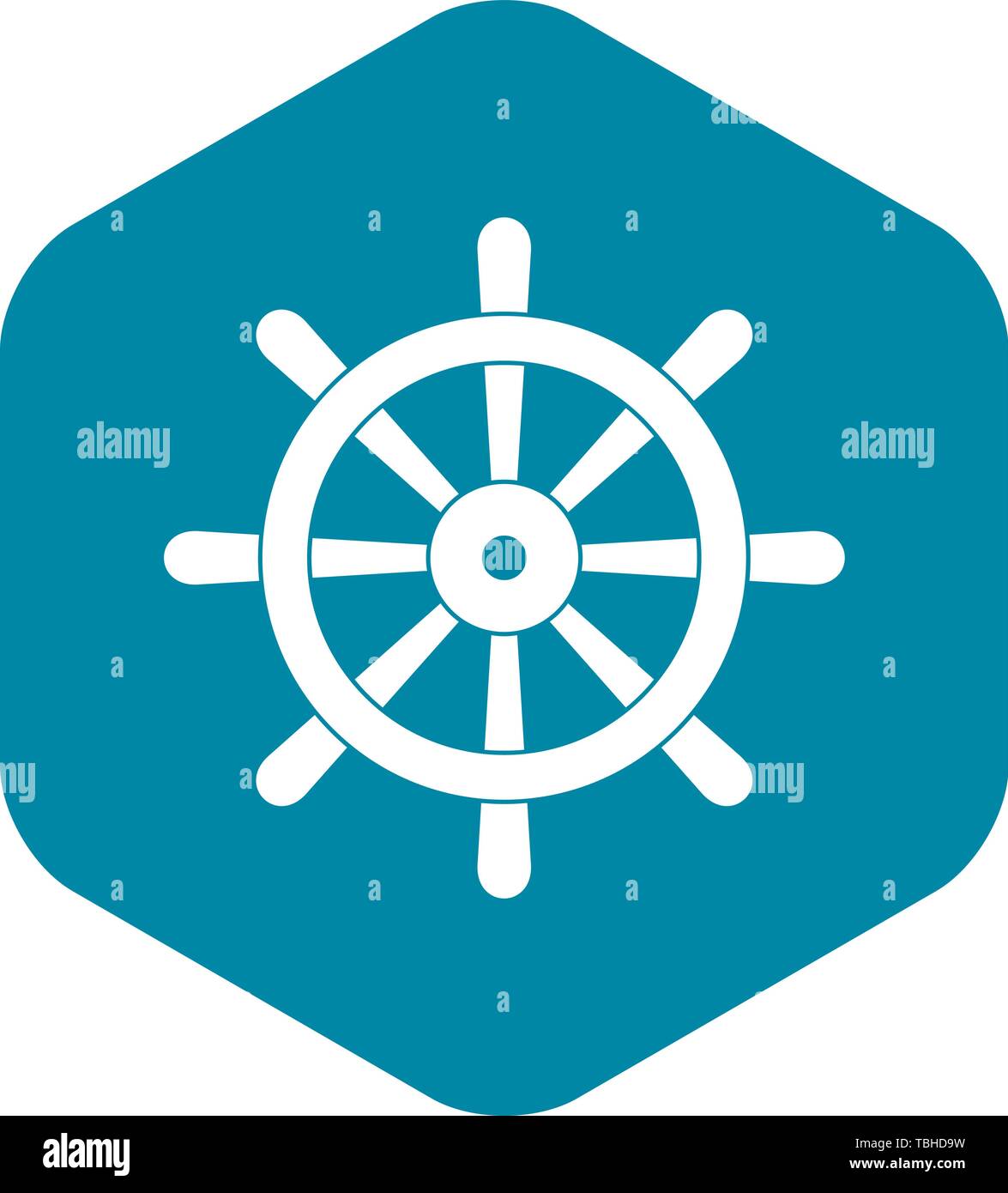 Wooden ship wheel icon simple Stock Vector Image & Art - Alamy