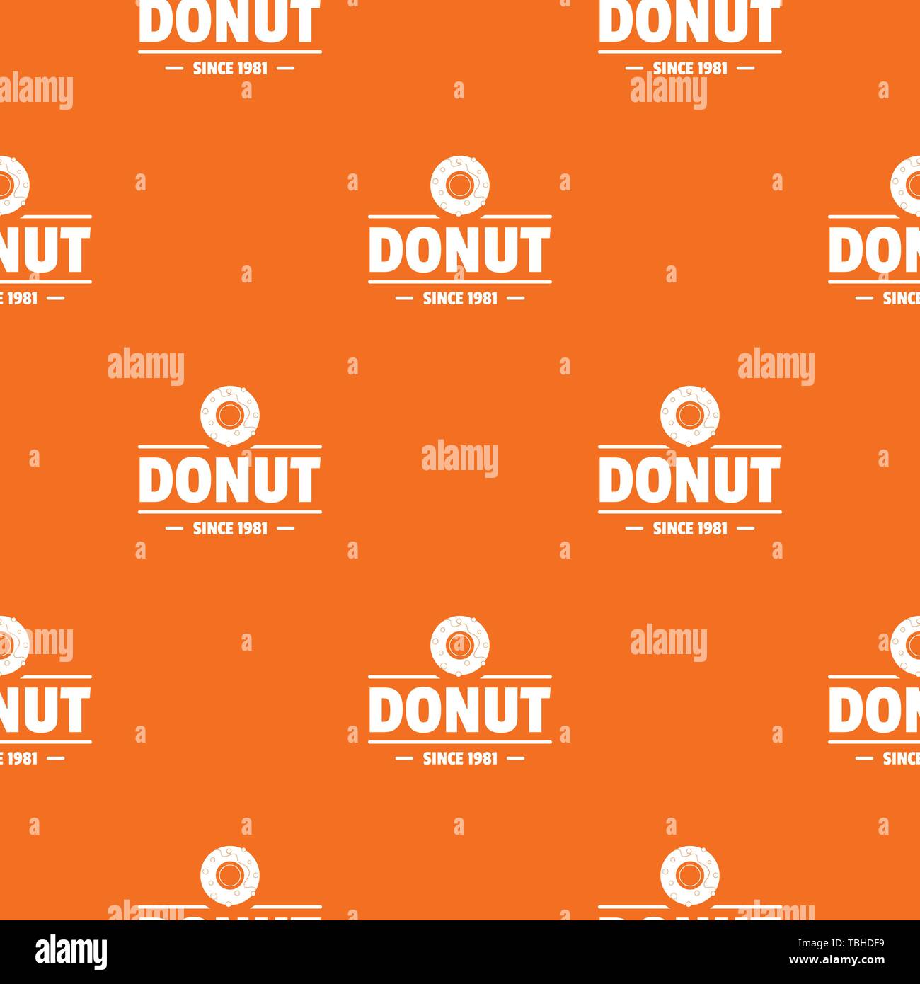Donut pattern vector orange Stock Vector Image & Art - Alamy