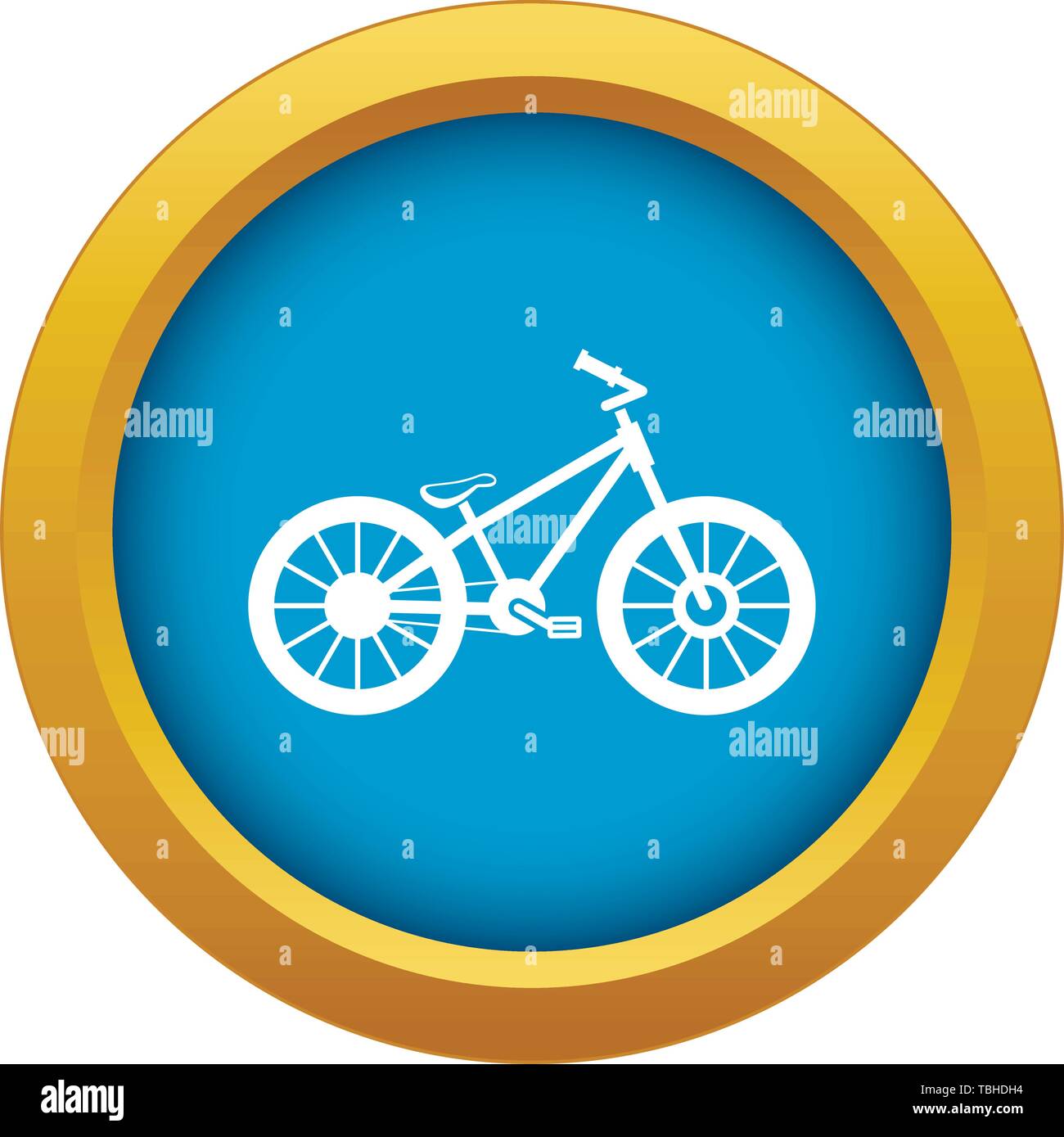 Bike icon blue vector isolated Stock Vector Image & Art - Alamy