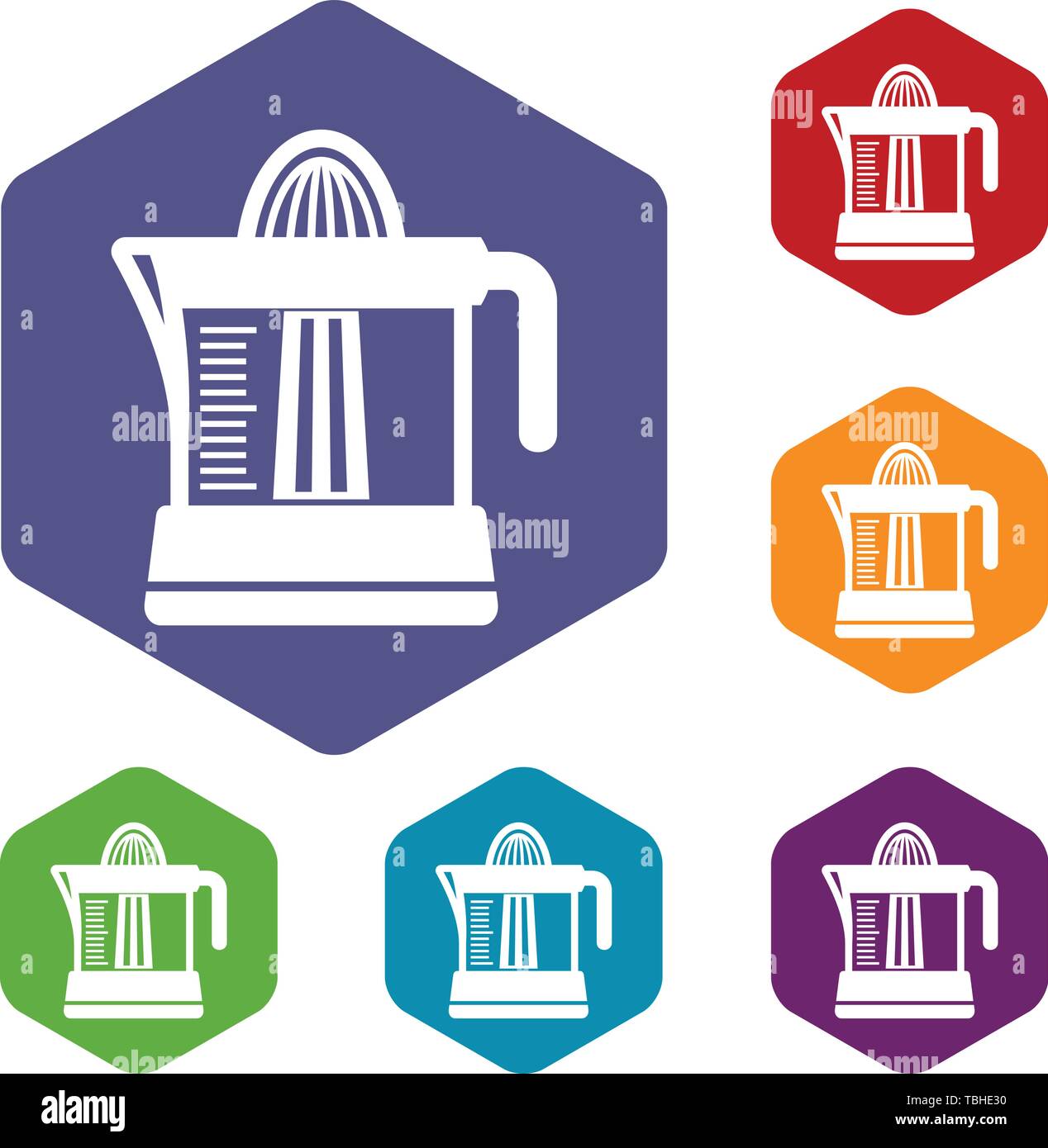 Juicer icons vector hexahedron Stock Vector Image & Art - Alamy