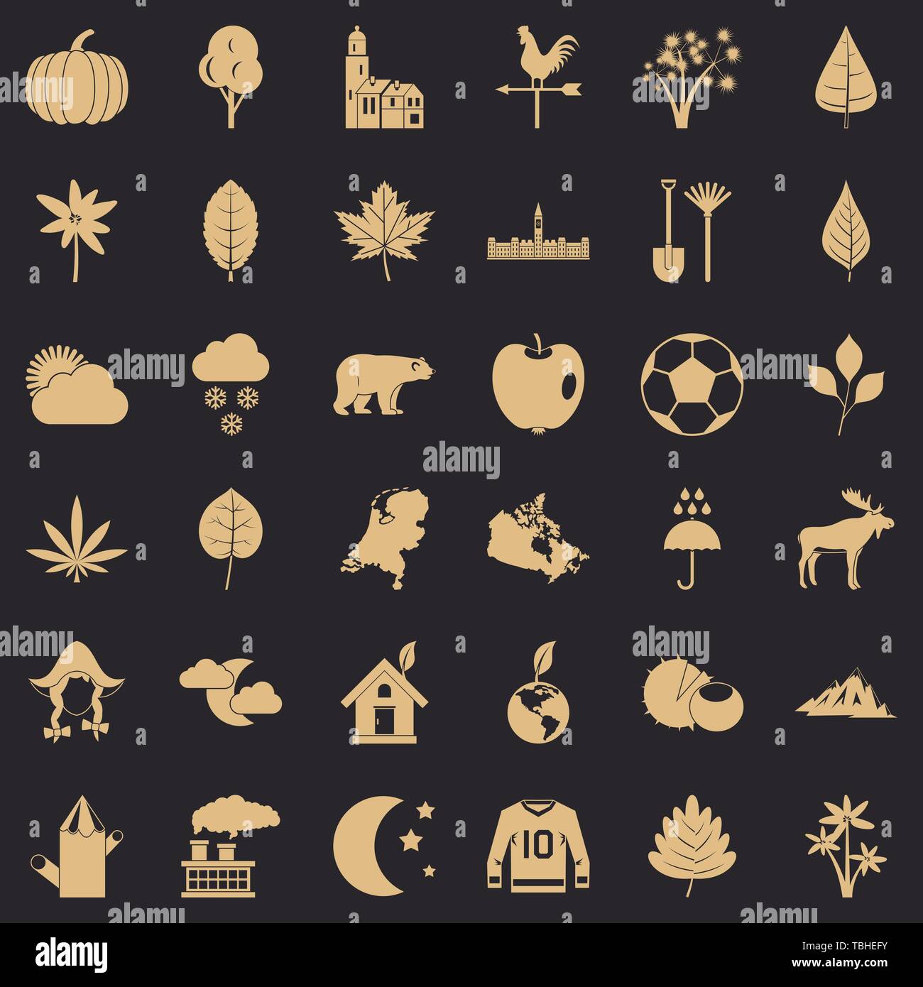 Uniform icons set, simple style Stock Vector Image & Art - Alamy