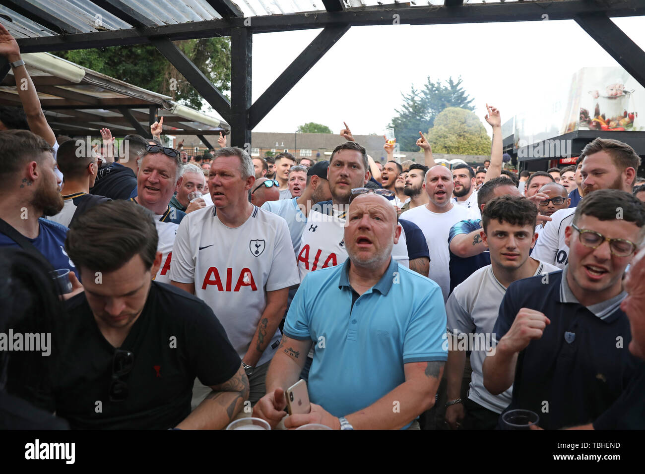 Tottenham Hotspur fans at The White Hart Lane pub in London ahead of ...