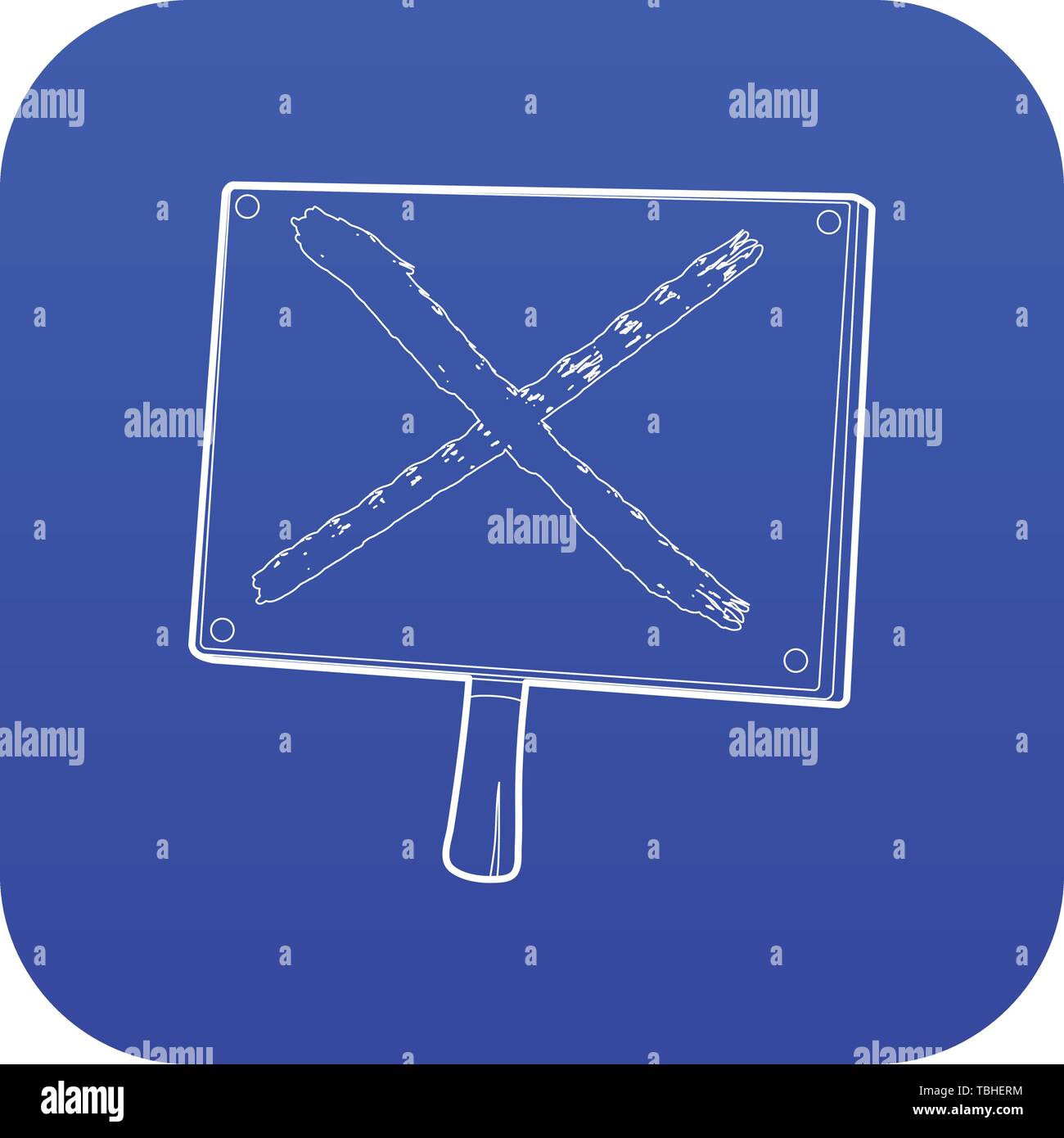 Cross sign icon blue vector Stock Vector Image & Art - Alamy