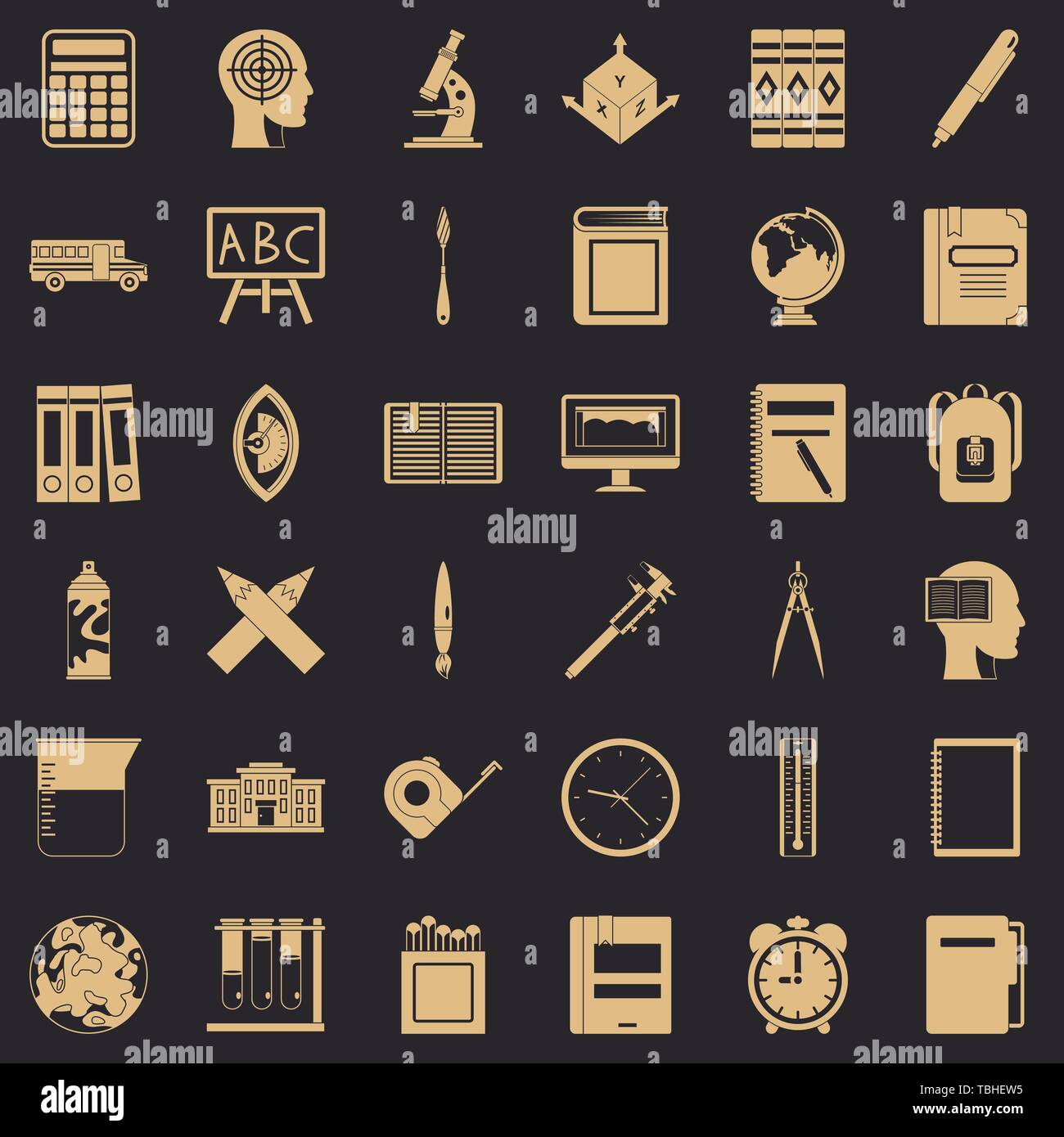 Pupil icons set, simple style Stock Vector Image & Art - Alamy