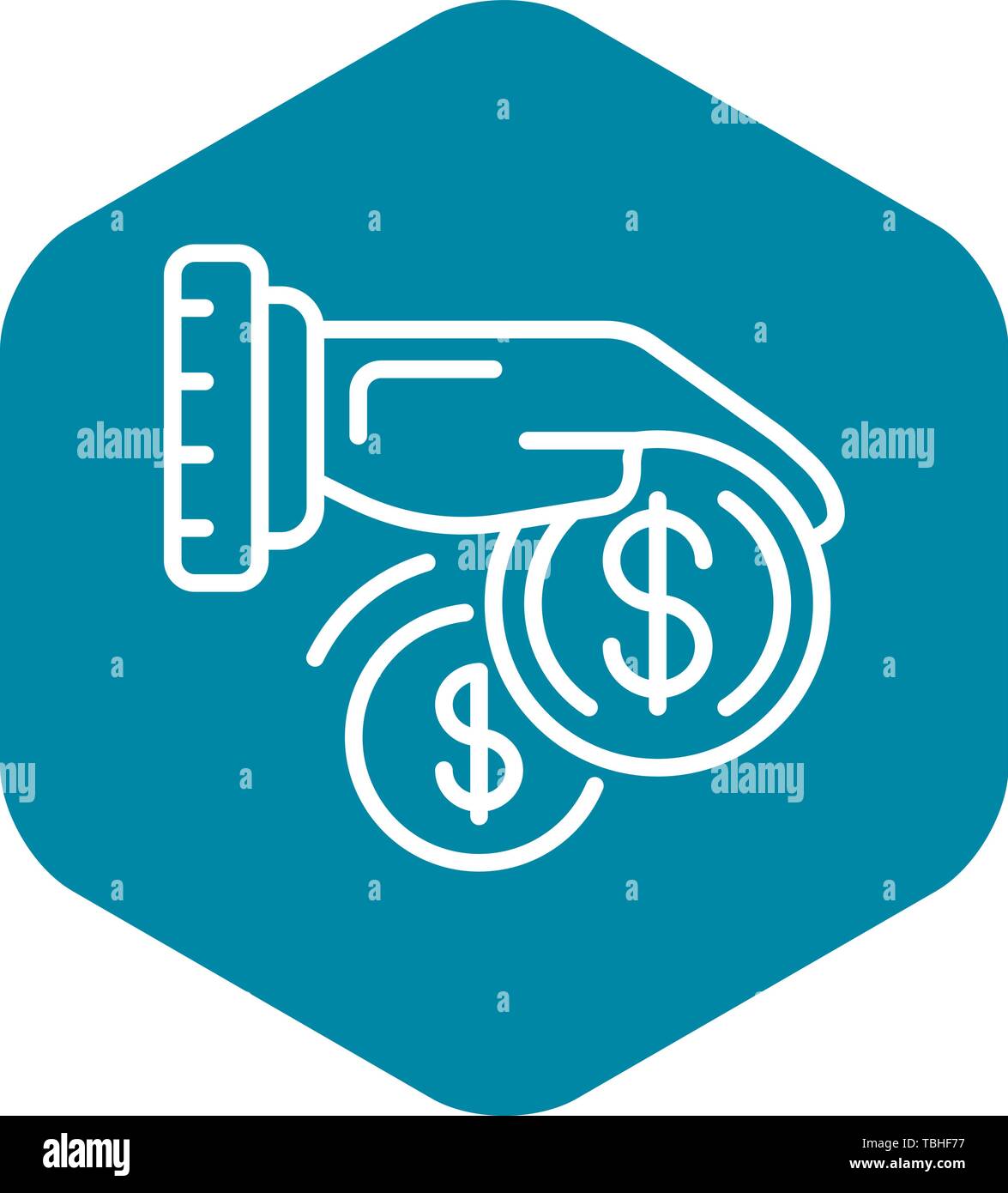 Hand take corruption money icon, outline style Stock Vector Image & Art ...