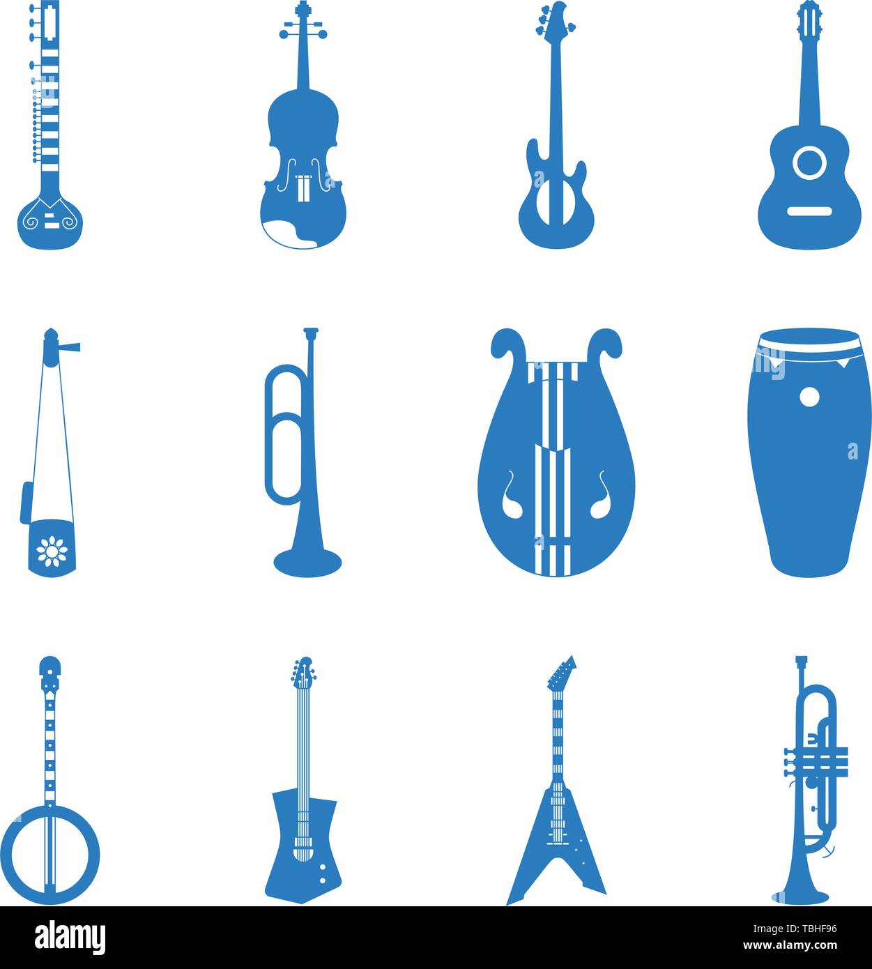 Music instruments Icons set - vector Stock Vector Image & Art - Alamy