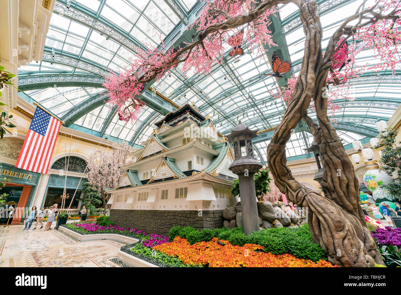 Las Vegas, APR 28: Special Japanese spring display in Bellagio ...