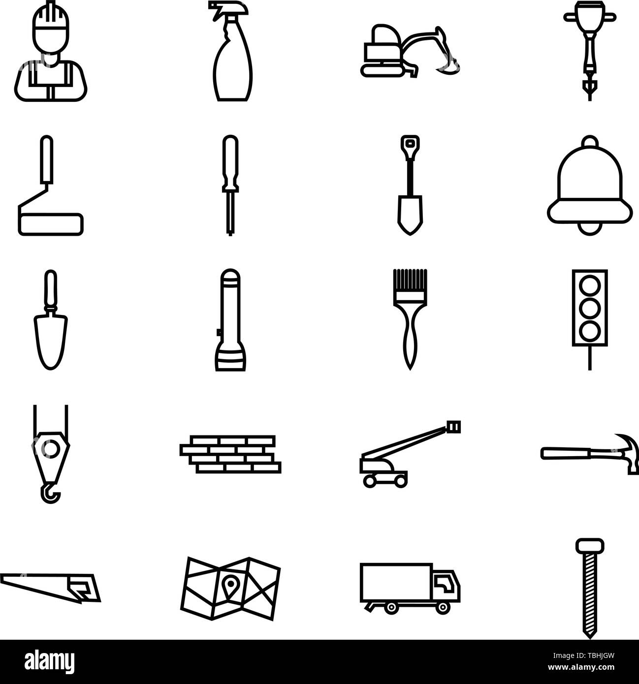 Set of construction icons - Construction sign symbol - Vector Stock ...