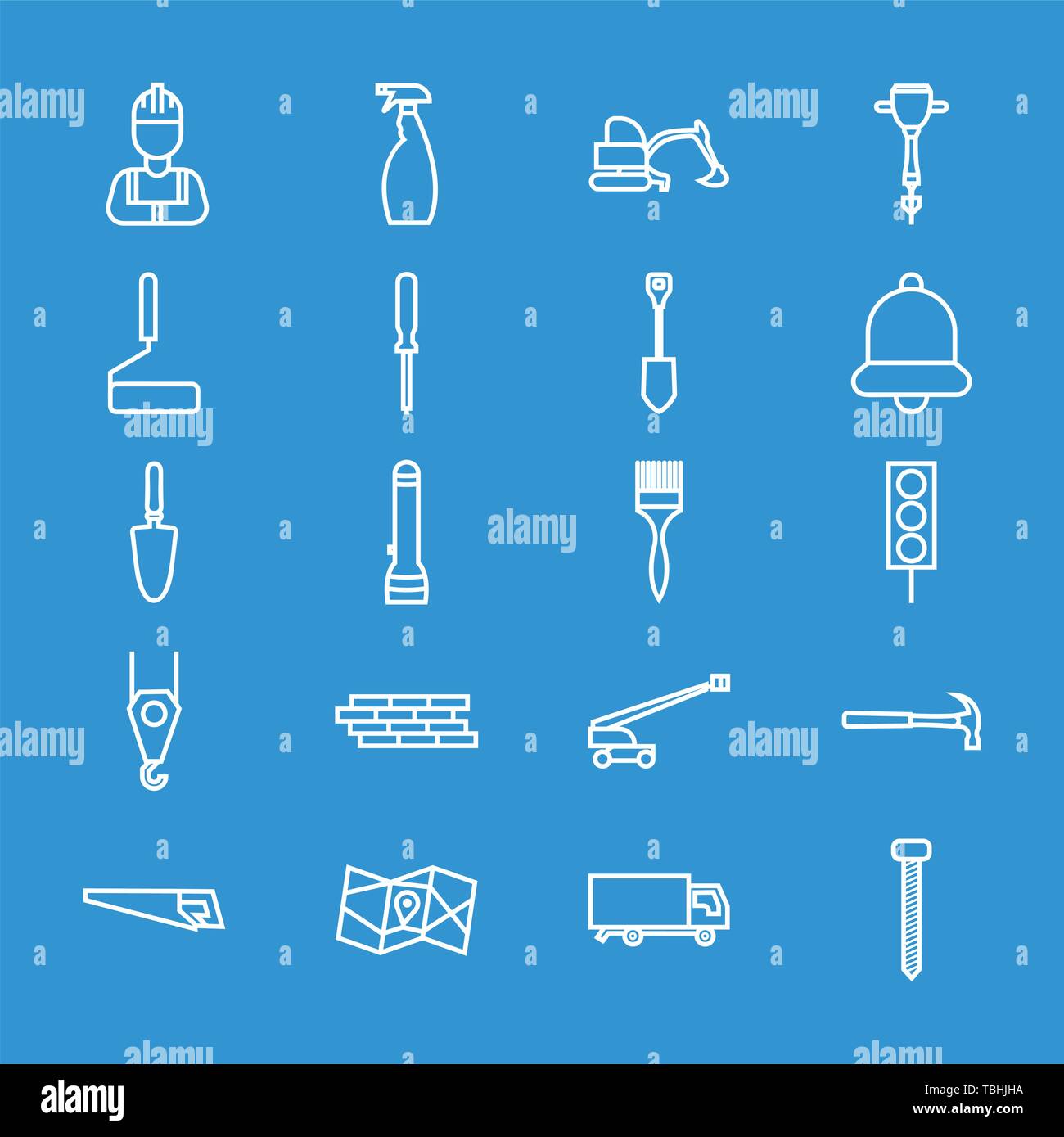 Set of construction icons - Construction sign symbol - Vector Stock ...