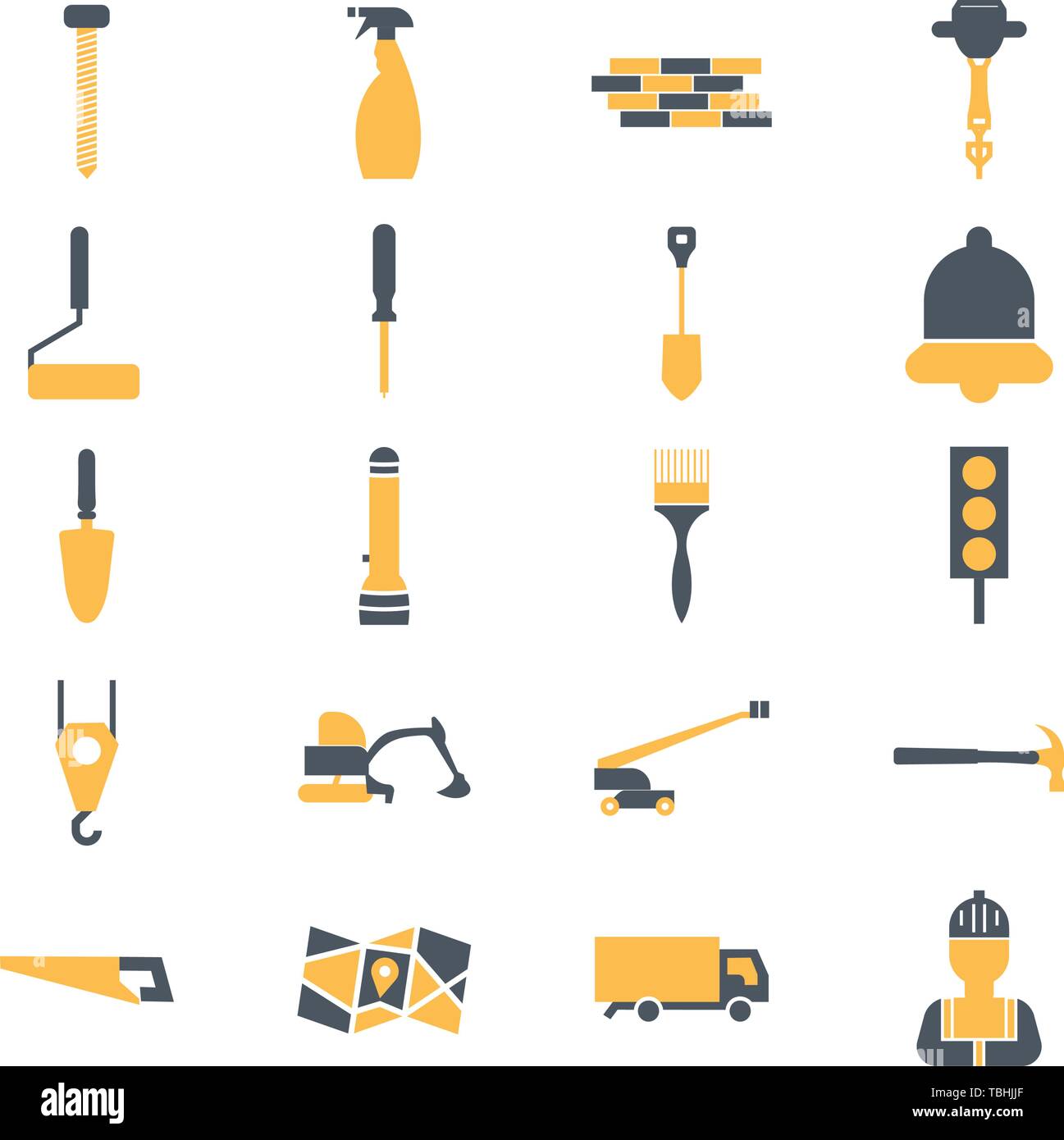 Set of construction icons - Construction sign symbol - Vector Stock ...