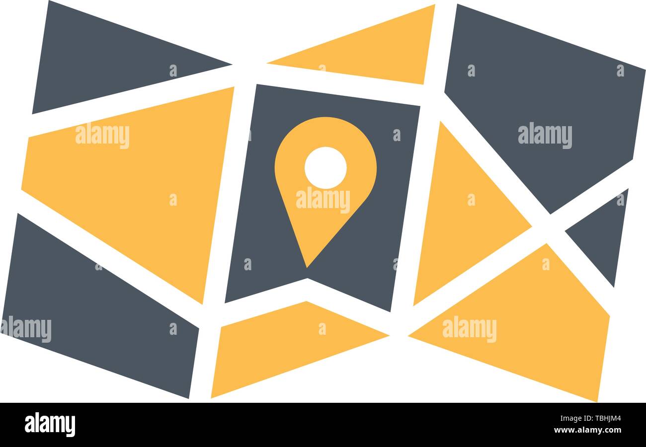 Map icon - Location pin with map sign - vector Stock Vector Image & Art ...