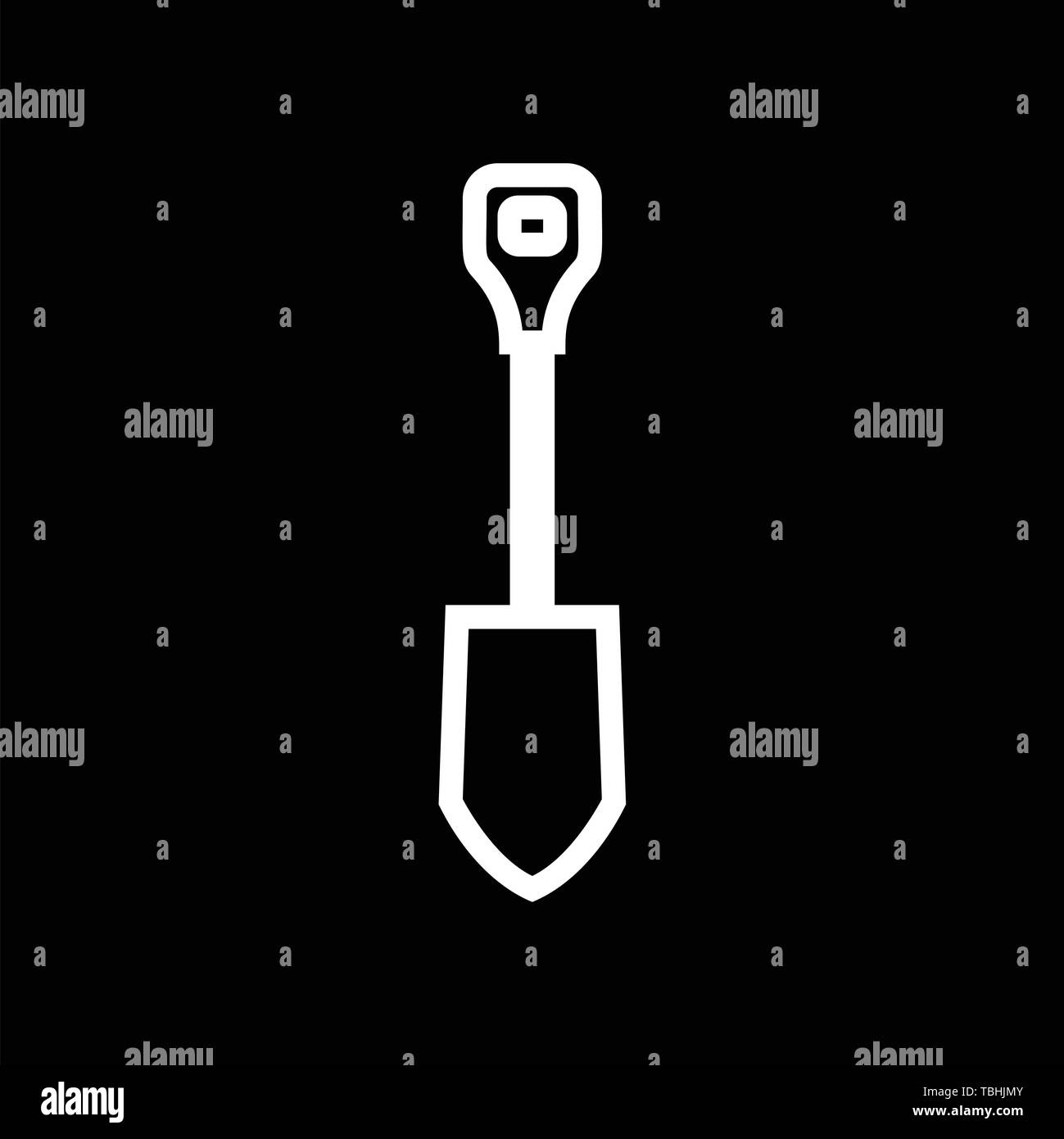 Shovel sign icon - vector Stock Vector Image & Art - Alamy