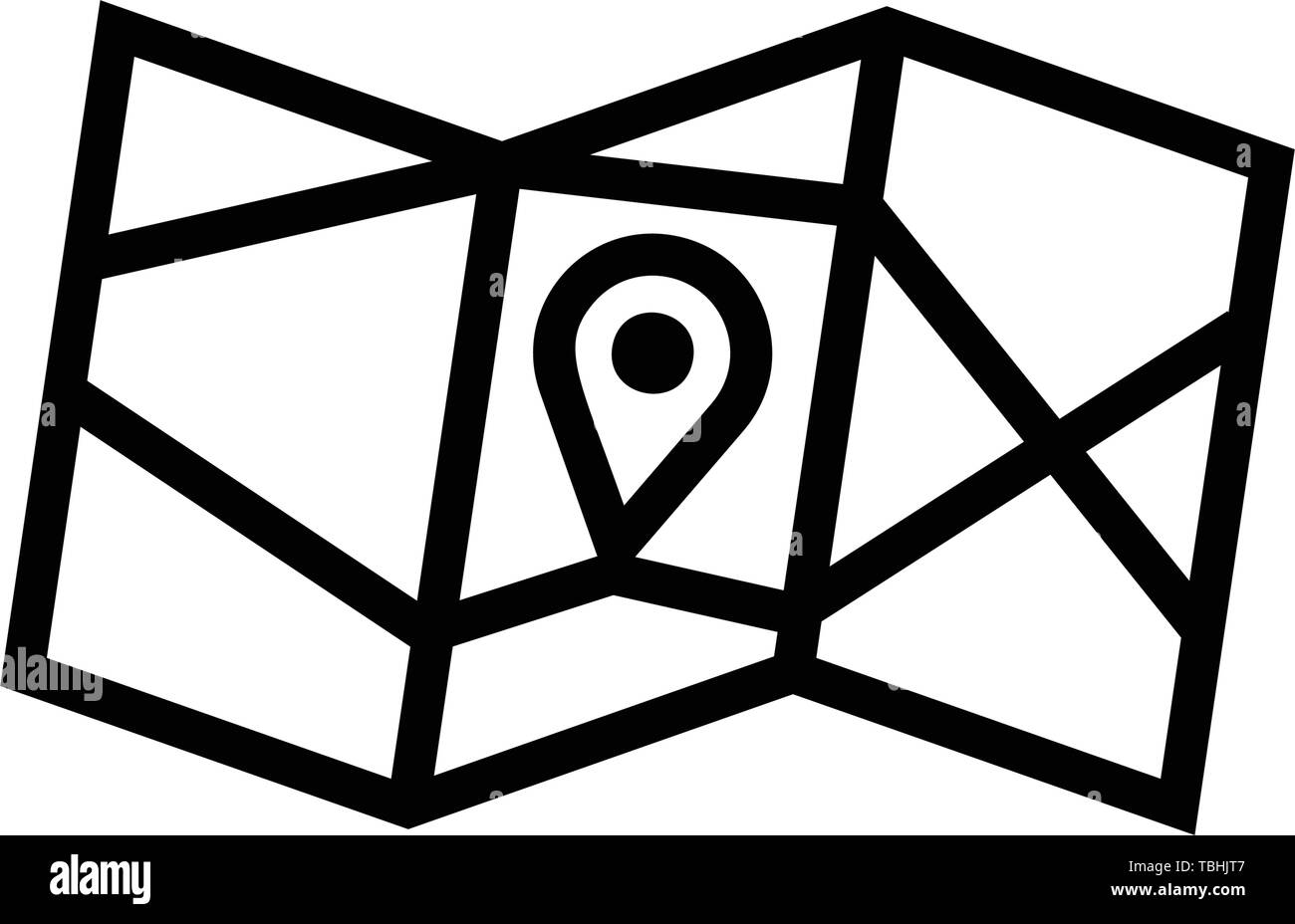 Map icon - Location pin with map sign - vector Stock Vector Image & Art ...