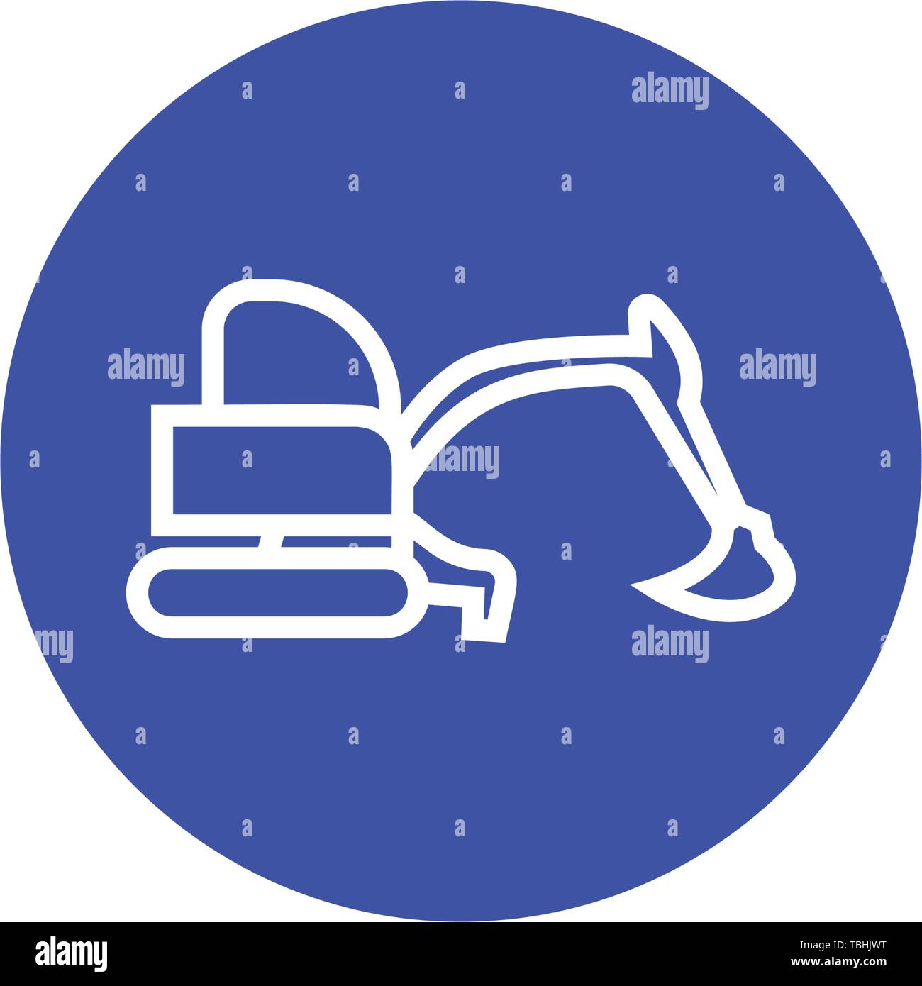 Excavator icon - Excavator machine icon vector Stock Vector Image & Art ...