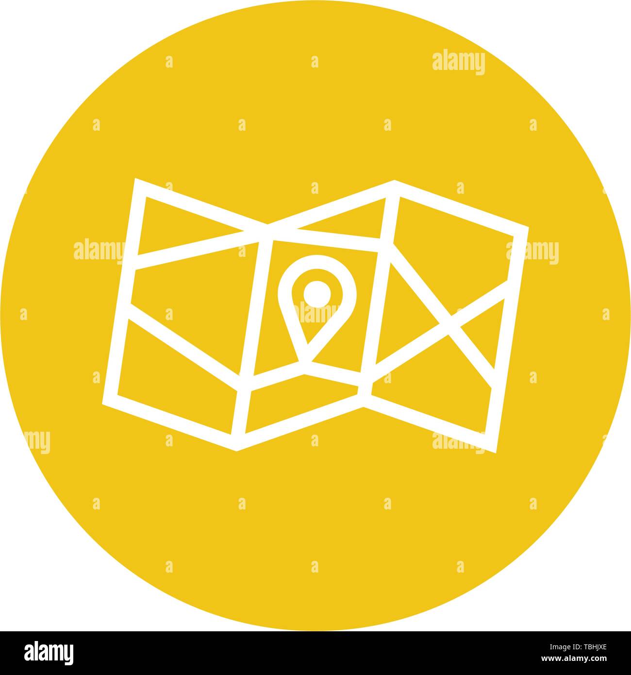 Map icon - Location pin with map sign - vector Stock Vector Image & Art ...