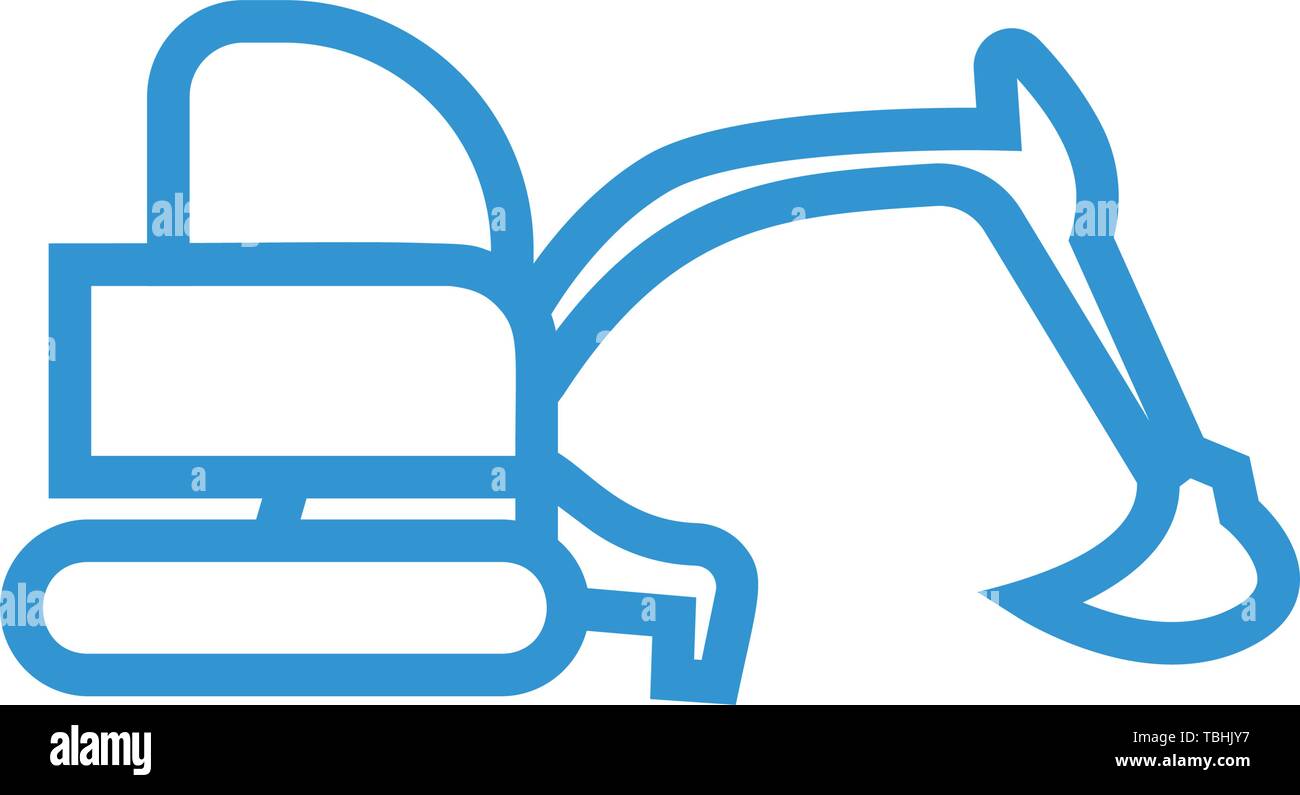 Excavator icon - Excavator machine icon vector Stock Vector Image & Art ...