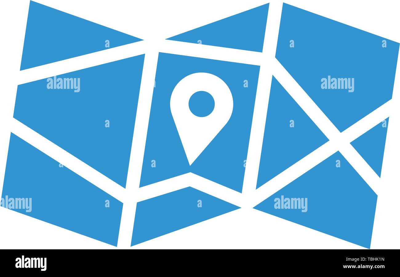 Map icon - Location pin with map sign - vector Stock Vector Image & Art ...