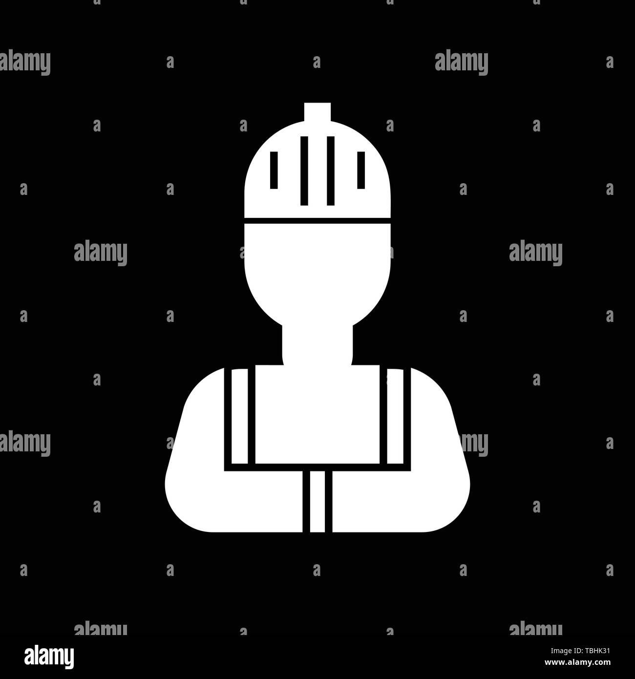 Construction worker icon - Worker sign vector Stock Vector Image & Art ...