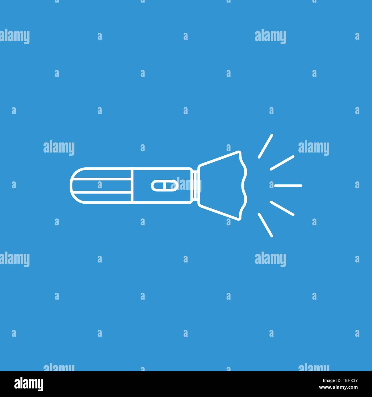 Flashlight icon - Torch light sign - vector flat Stock Vector Image ...