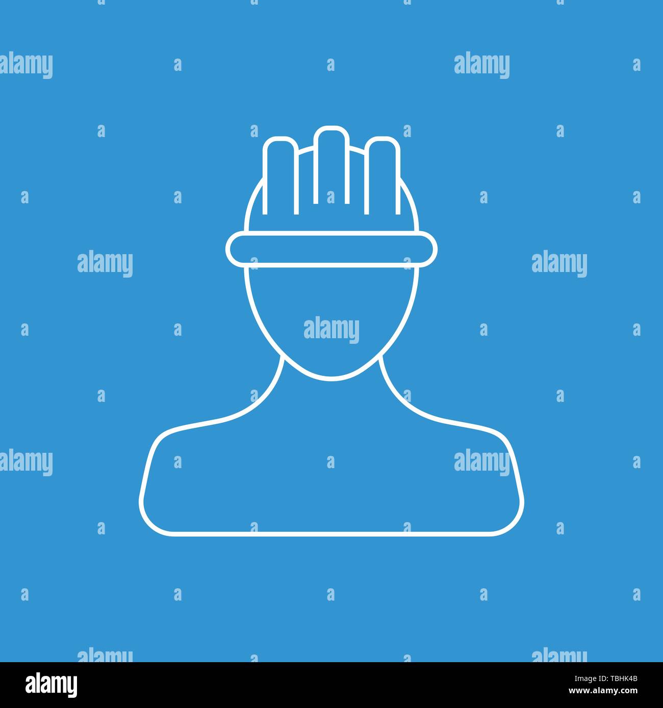 Construction worker icon - Worker sign vector Stock Vector Image & Art ...