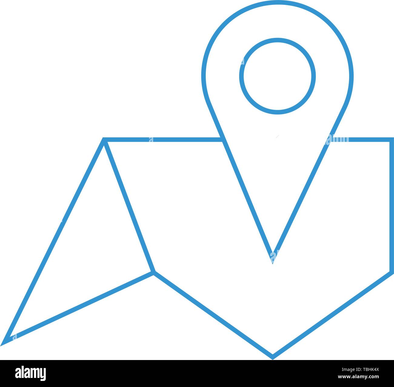 Map icon - Location pin with map sign - vector Stock Vector Image & Art ...