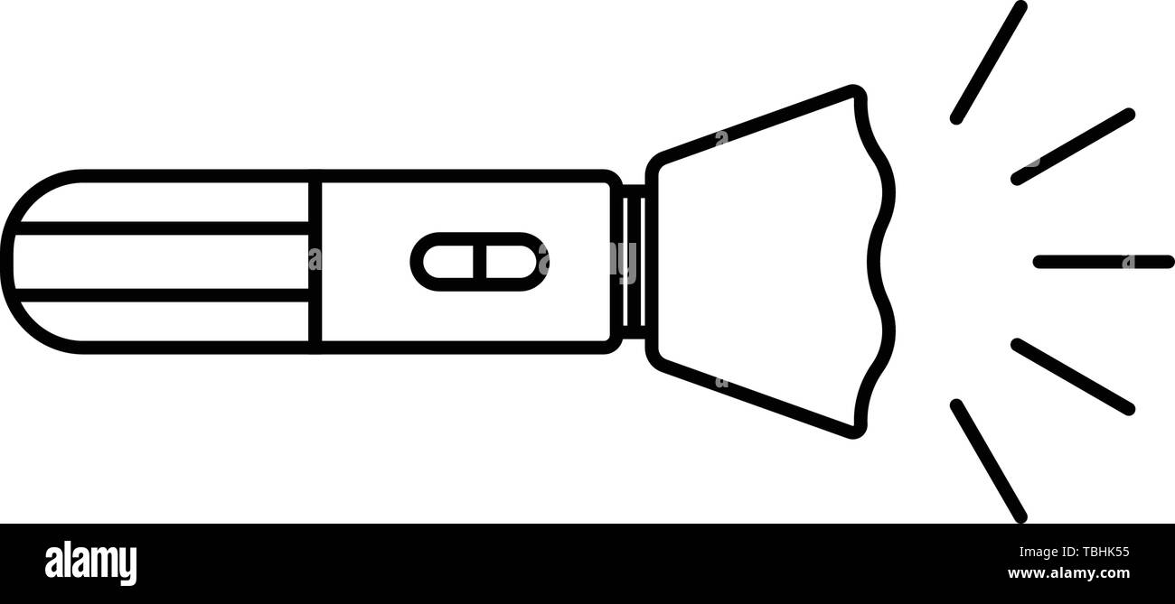 Flashlight icon - Torch light sign - vector flat Stock Vector Image ...