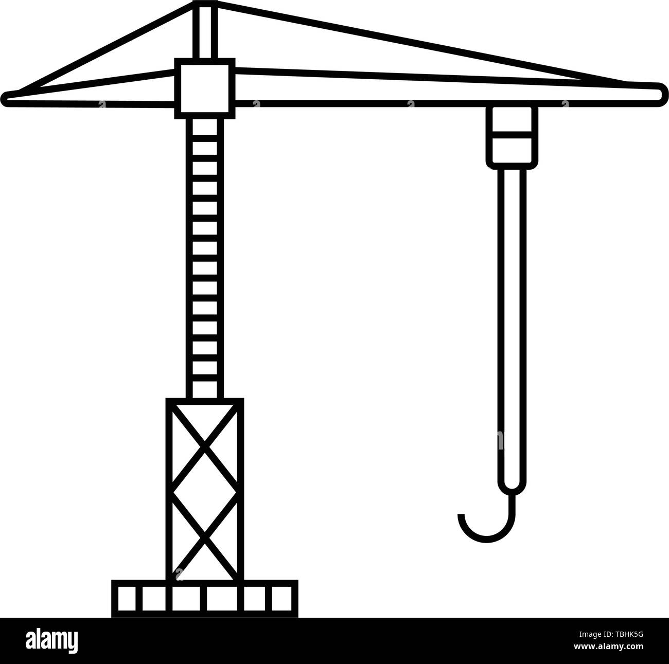 Crane icon - Crane machine sign - vector Stock Vector Image & Art - Alamy