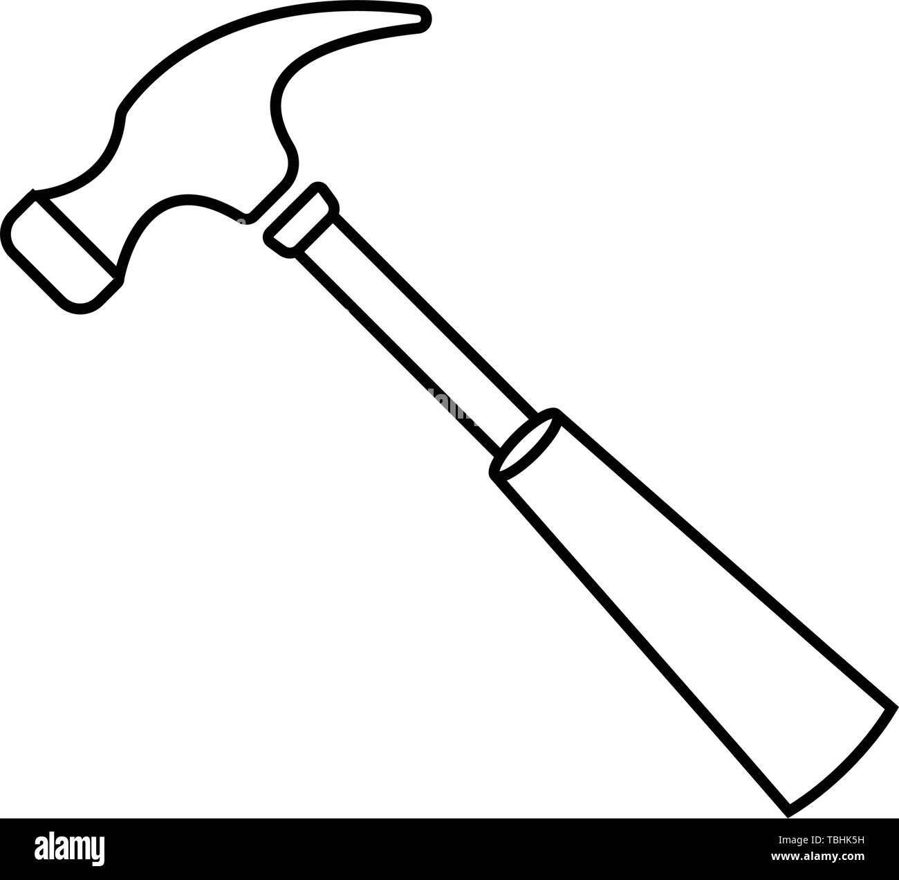 Hammer sign icon - vector Stock Vector Image & Art - Alamy