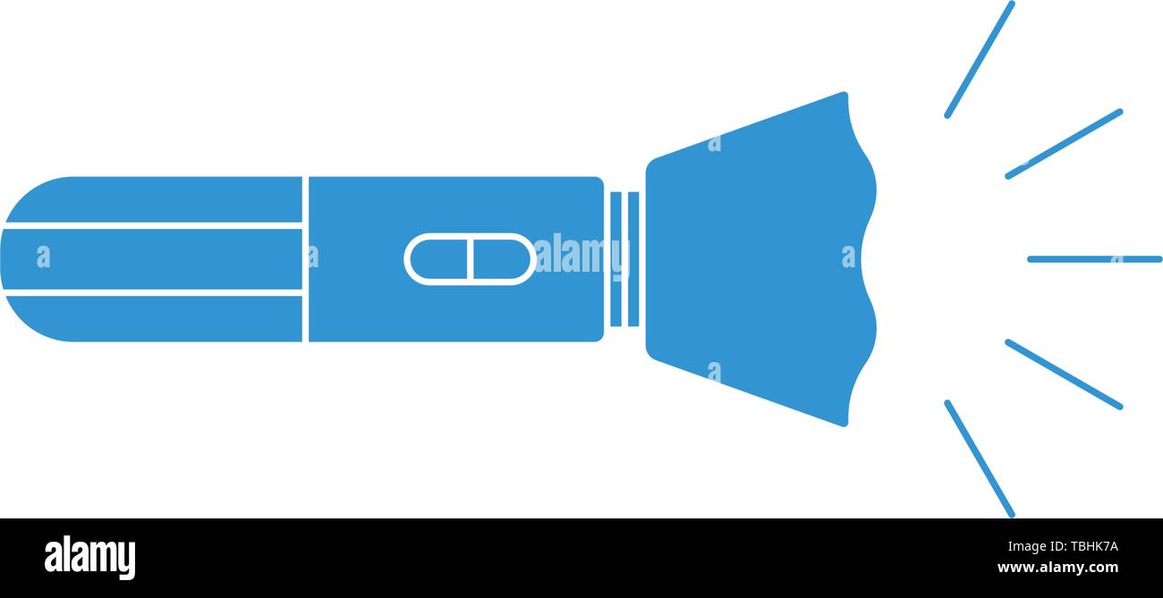 Flashlight icon - Torch light sign - vector flat Stock Vector Image ...