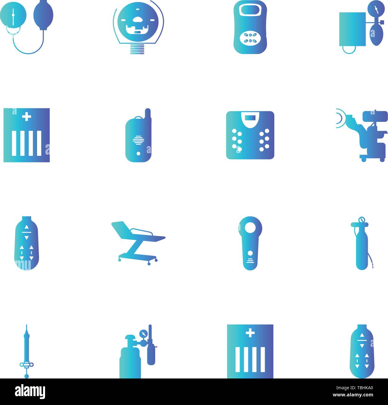 Medical Icons set - glyph style gradient color vector - Vector Stock ...