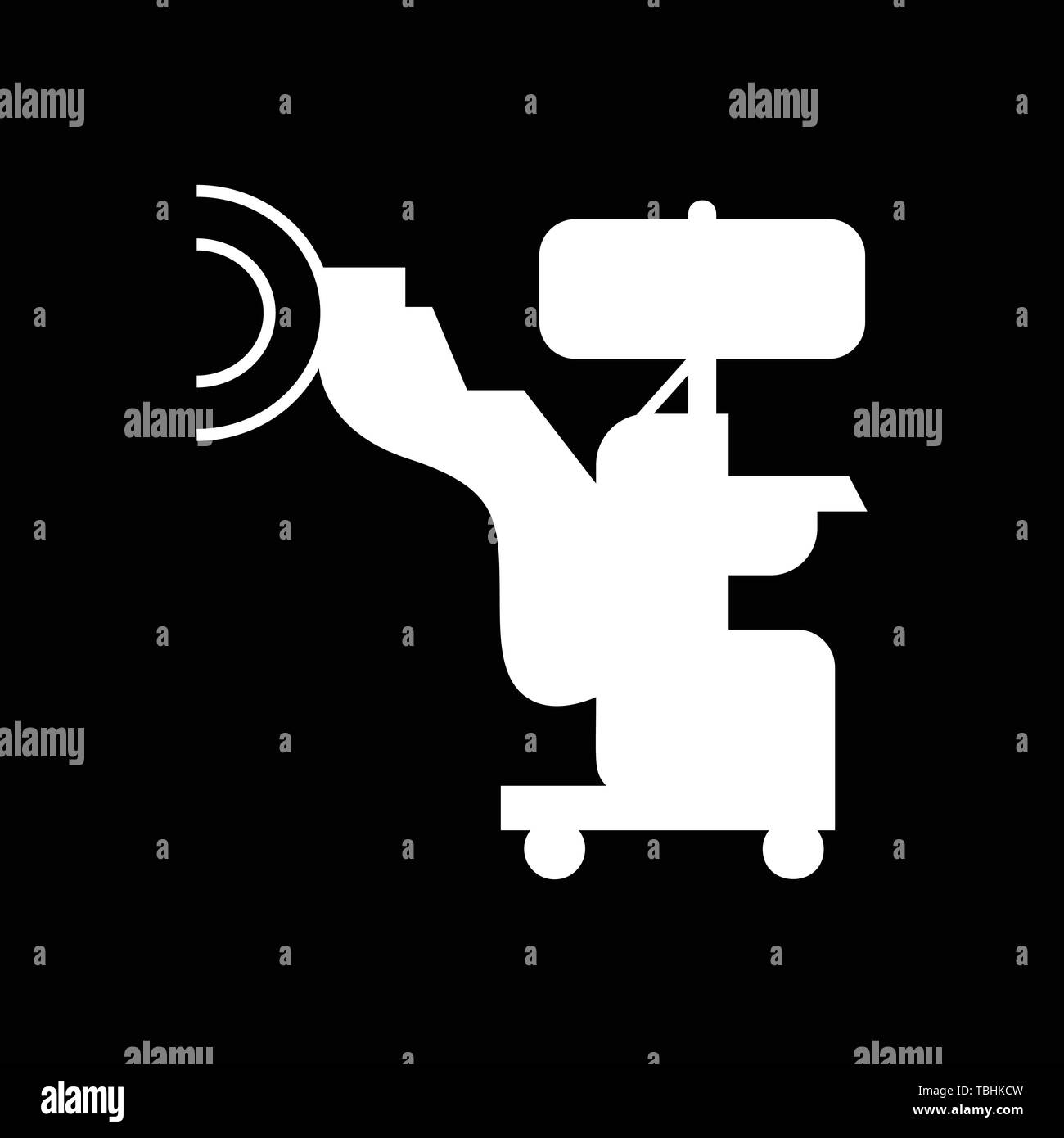 MRI icon. Simple black glyph style Vector - Vector Stock Vector Image ...