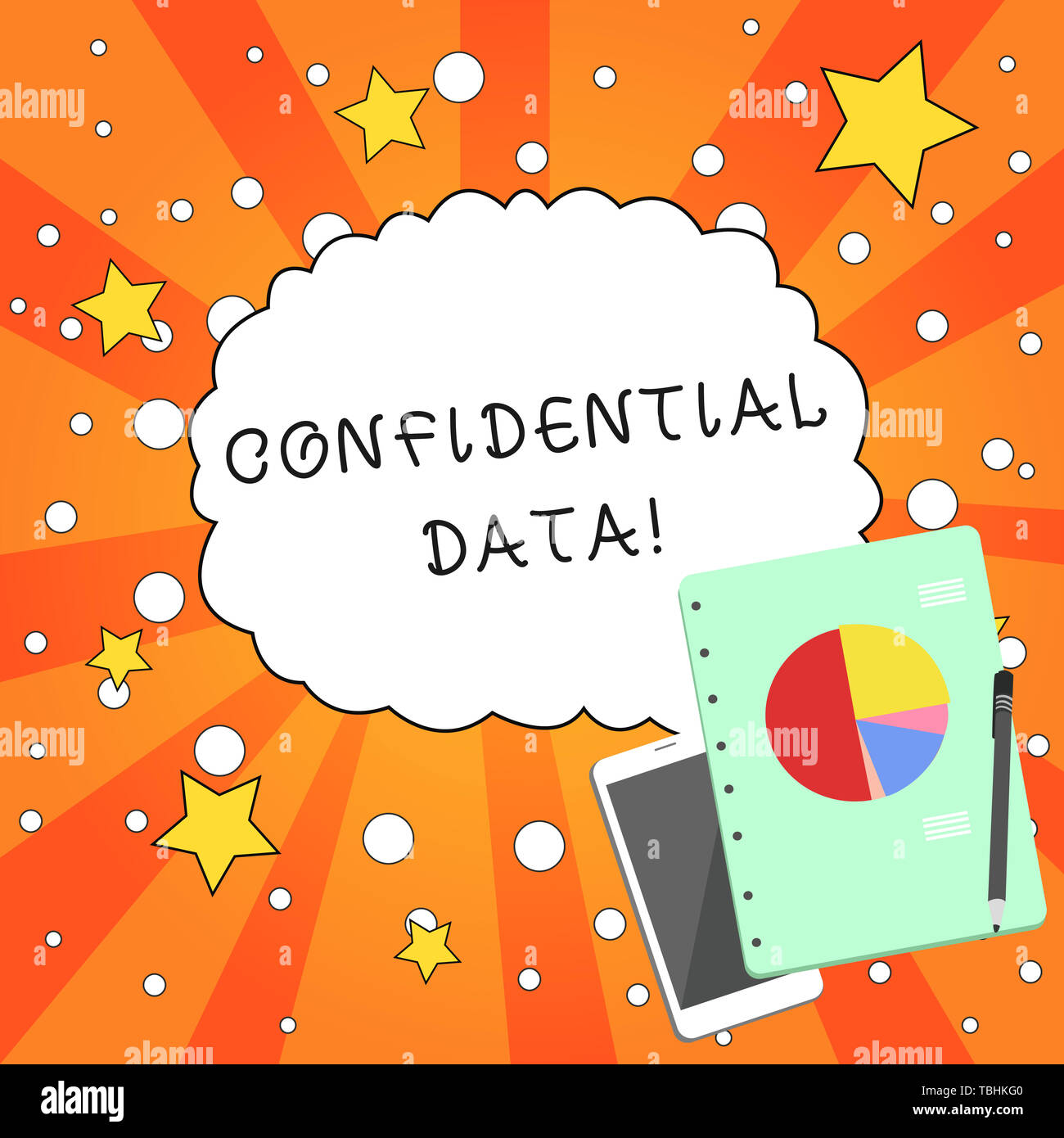 Writing note showing Confidential Data. Business concept for ...