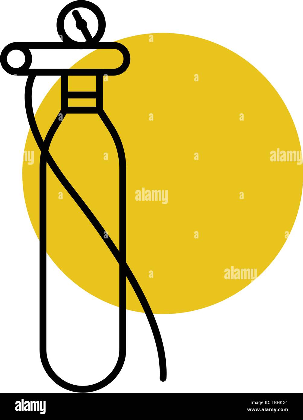 Oxygen Cylinder icon - glyph style black vector icon - Vector Stock ...