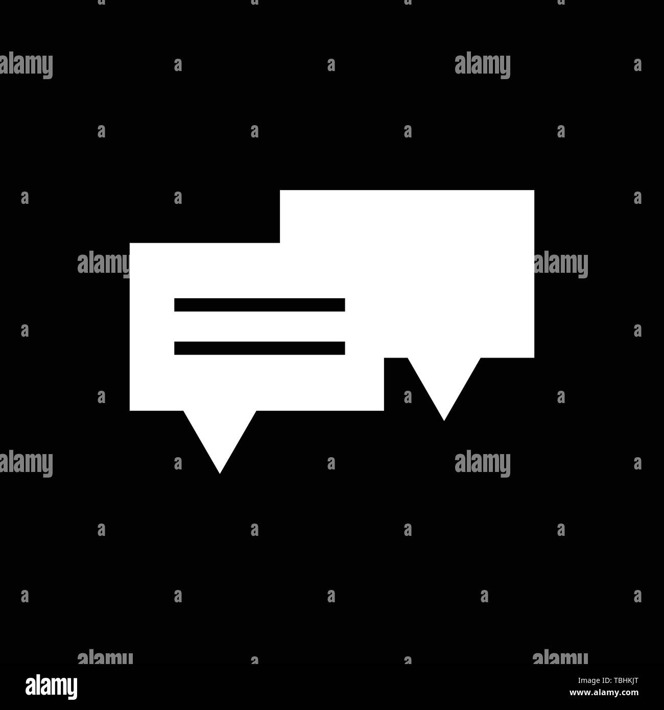Conversation sign - Message icon vector Stock Vector Image & Art - Alamy