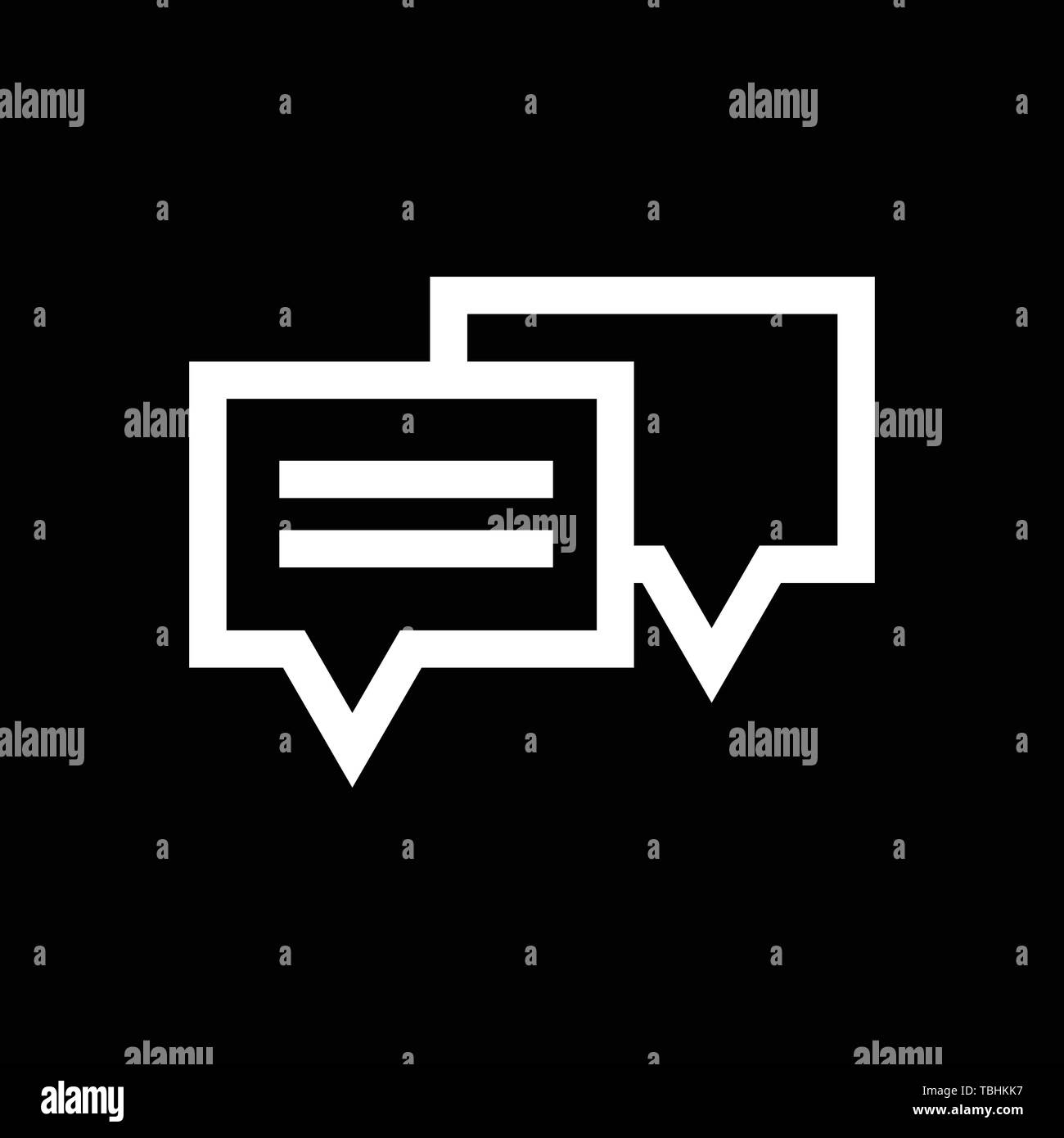 Conversation sign - Message icon vector Stock Vector Image & Art - Alamy