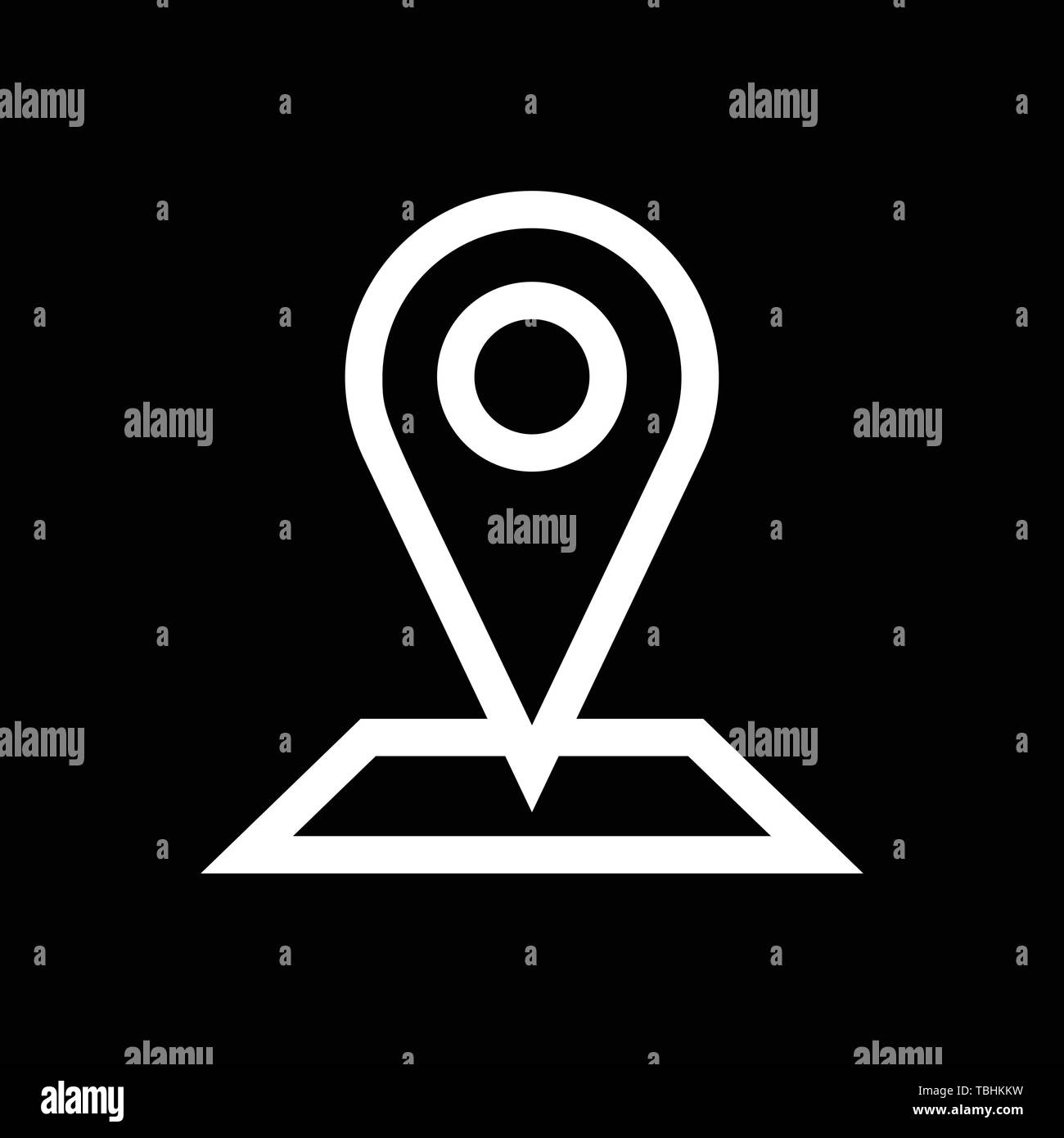 Pin point vector vectors Black and White Stock Photos & Images - Alamy