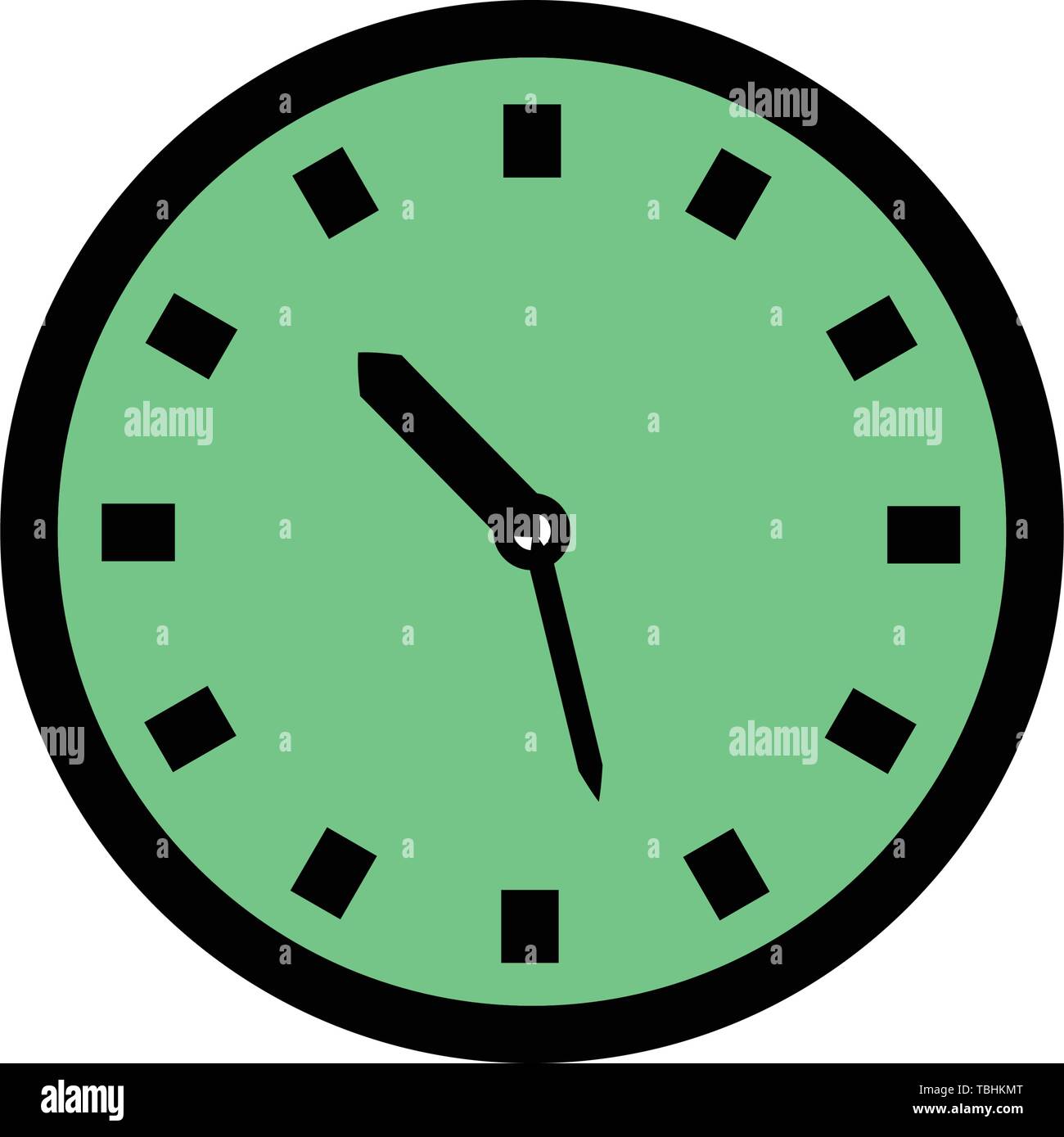Clock icon vector - Watch sign flat Stock Vector Image & Art - Alamy
