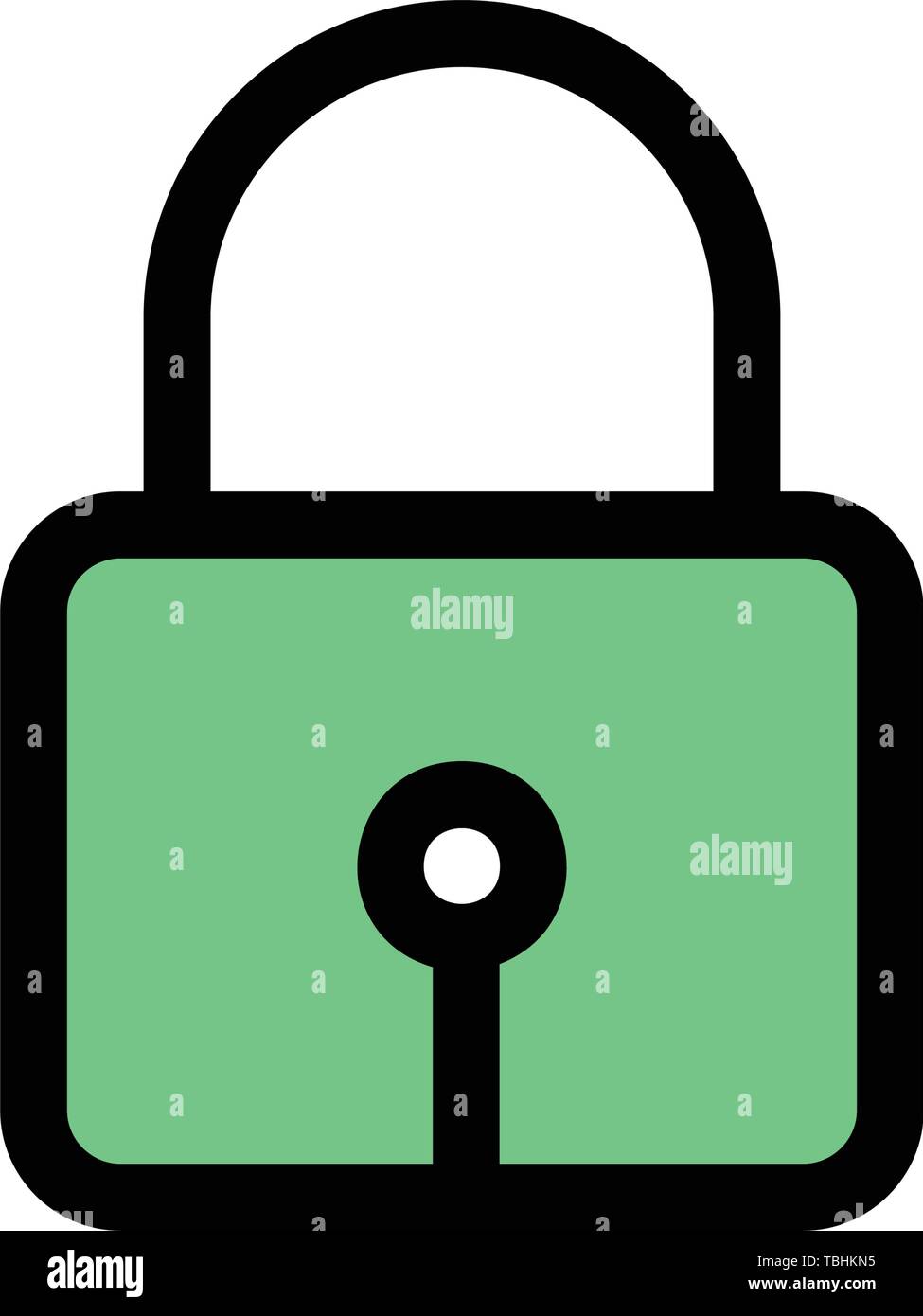 Lock icon vector - Protection sign Stock Vector Image & Art - Alamy