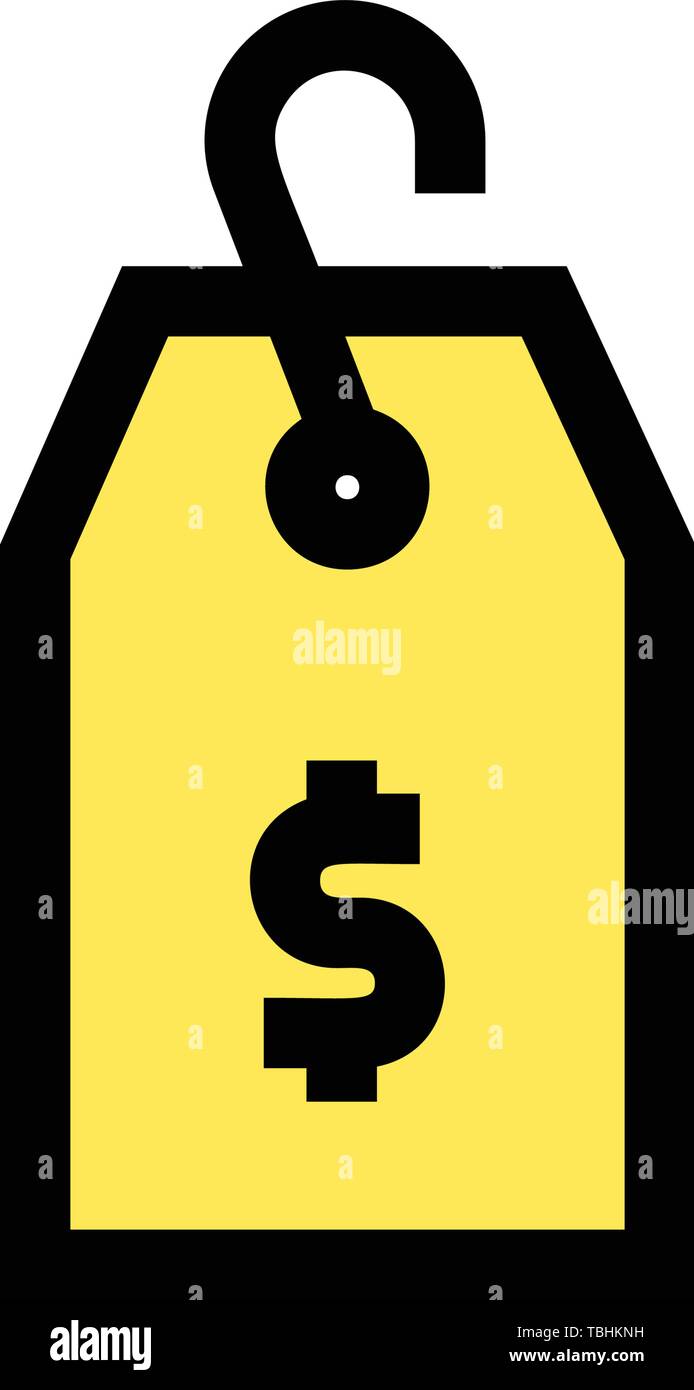 The price tag with dollar sign icon - Flat Stock Vector Image & Art - Alamy
