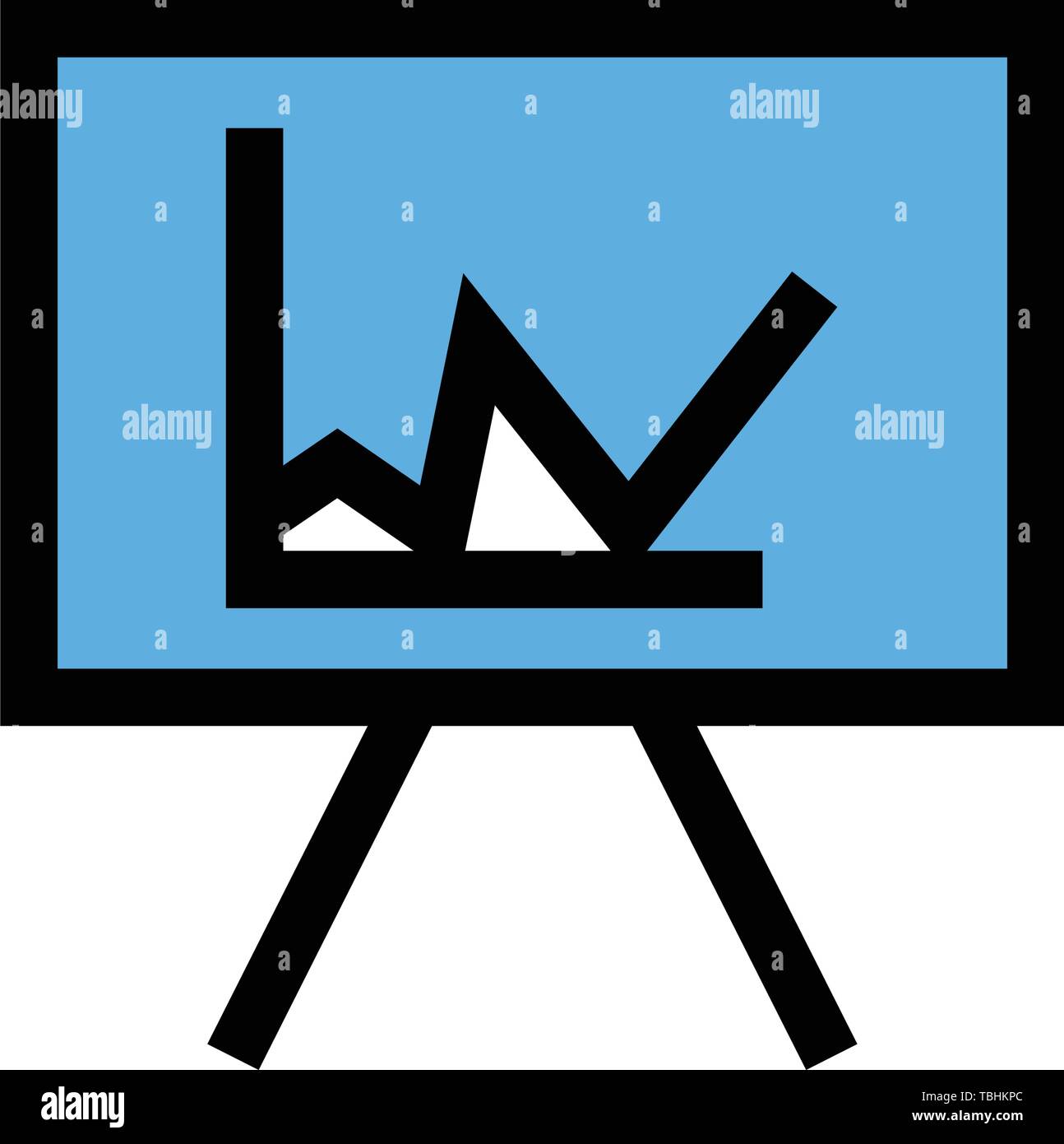 Flip chart sign - Business graph icon - vector Stock Vector Image & Art ...