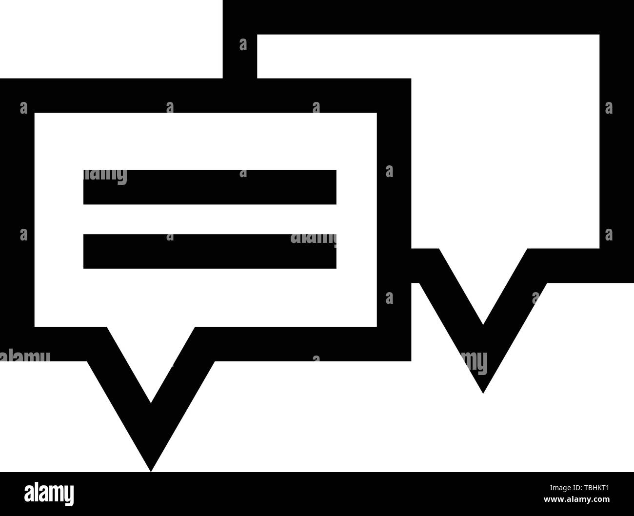 Conversation sign - Message icon vector Stock Vector Image & Art - Alamy