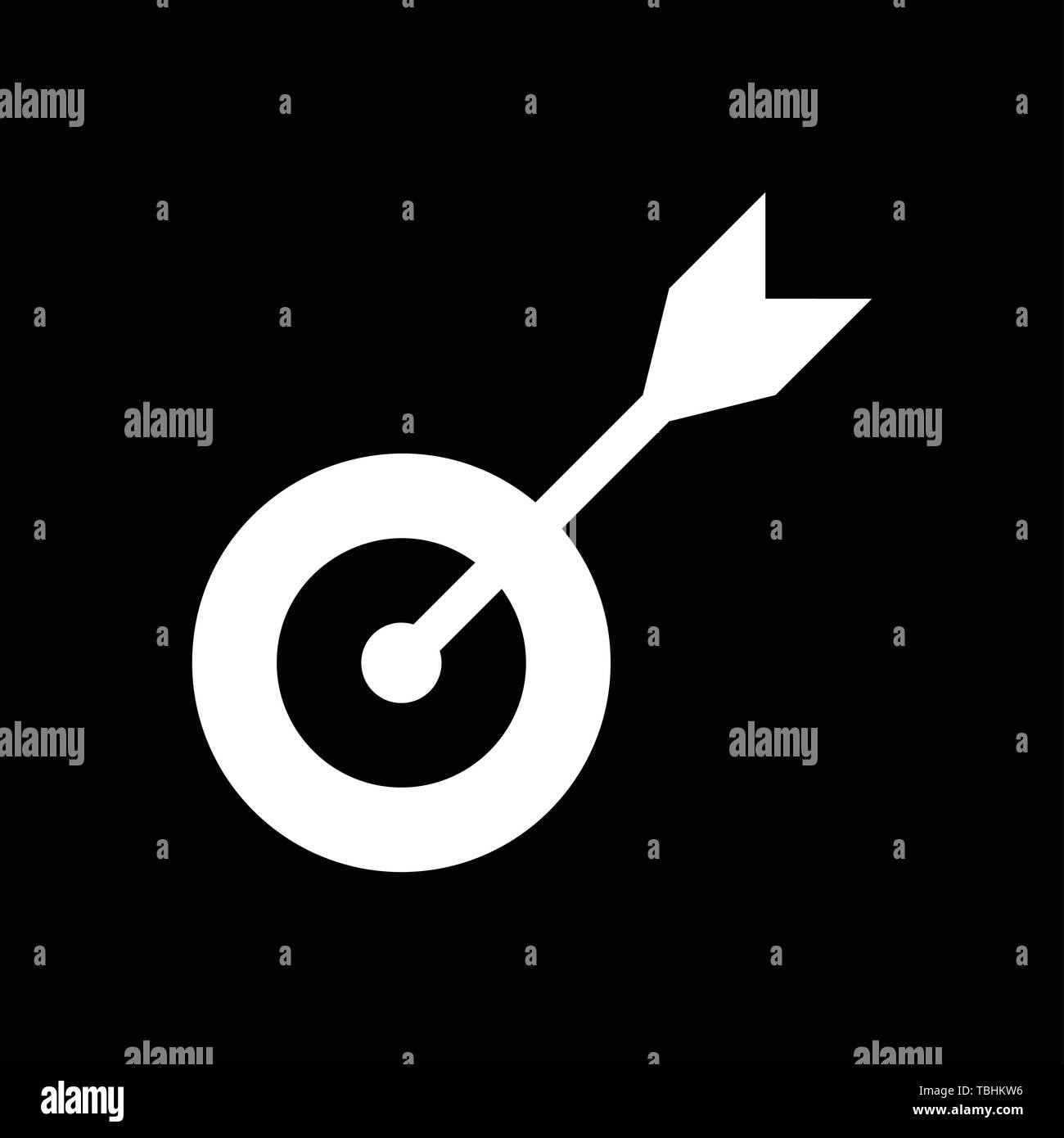 Successful shoot - Darts target aim icon - Goal sign Stock Vector Image ...