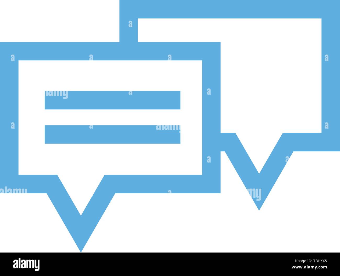 Conversation sign - Message icon vector Stock Vector Image & Art - Alamy