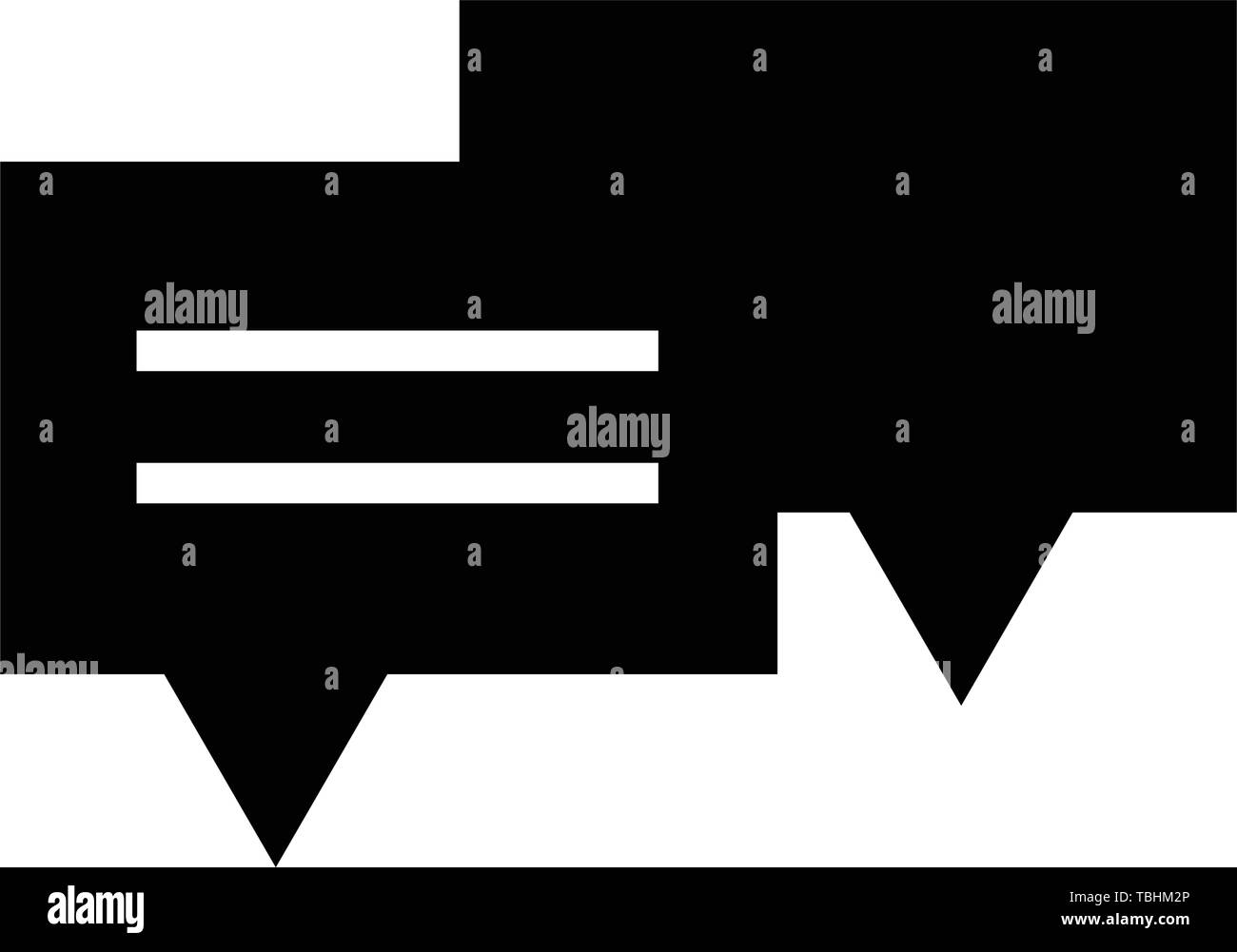 Conversation sign - Message icon vector Stock Vector Image & Art - Alamy