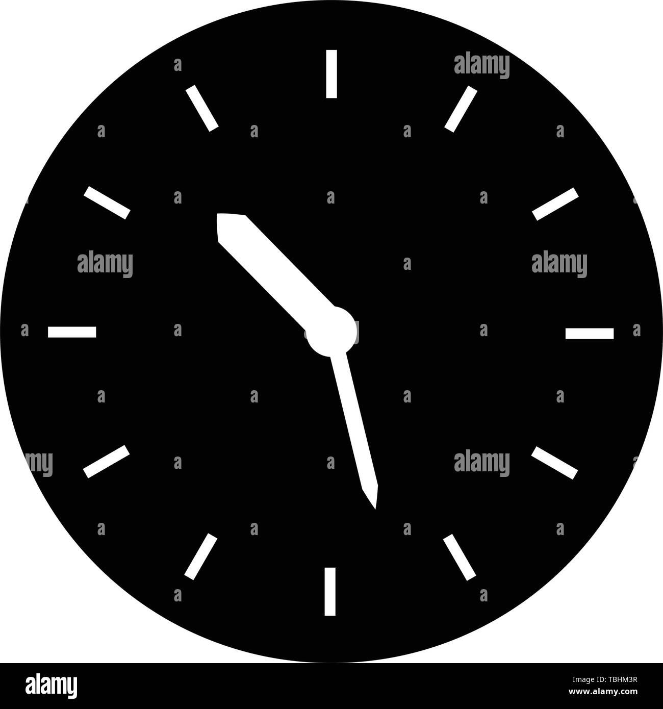 Clock icon vector - Watch sign flat Stock Vector Image & Art - Alamy