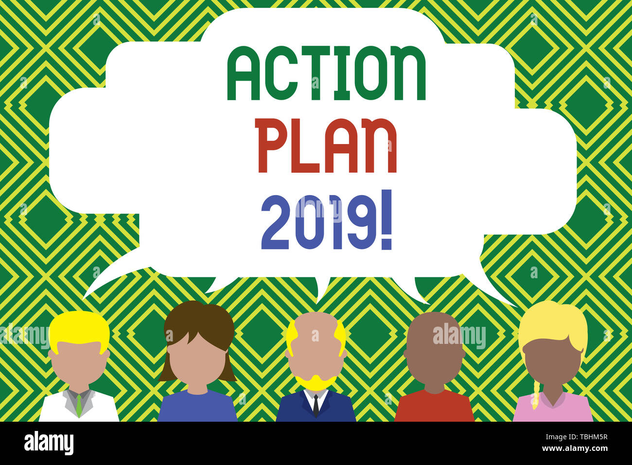 Writing note showing Action Plan 2019. Business concept for proposed ...