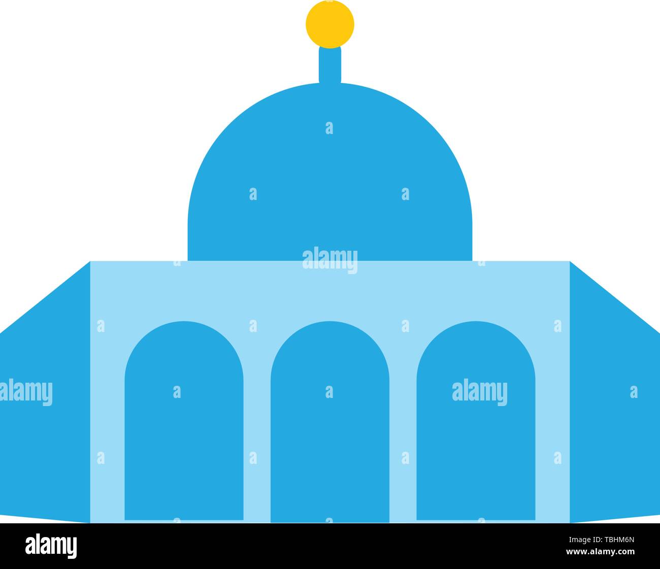 Mosque icon vector - Islamic prayer house sign Stock Vector Image & Art ...