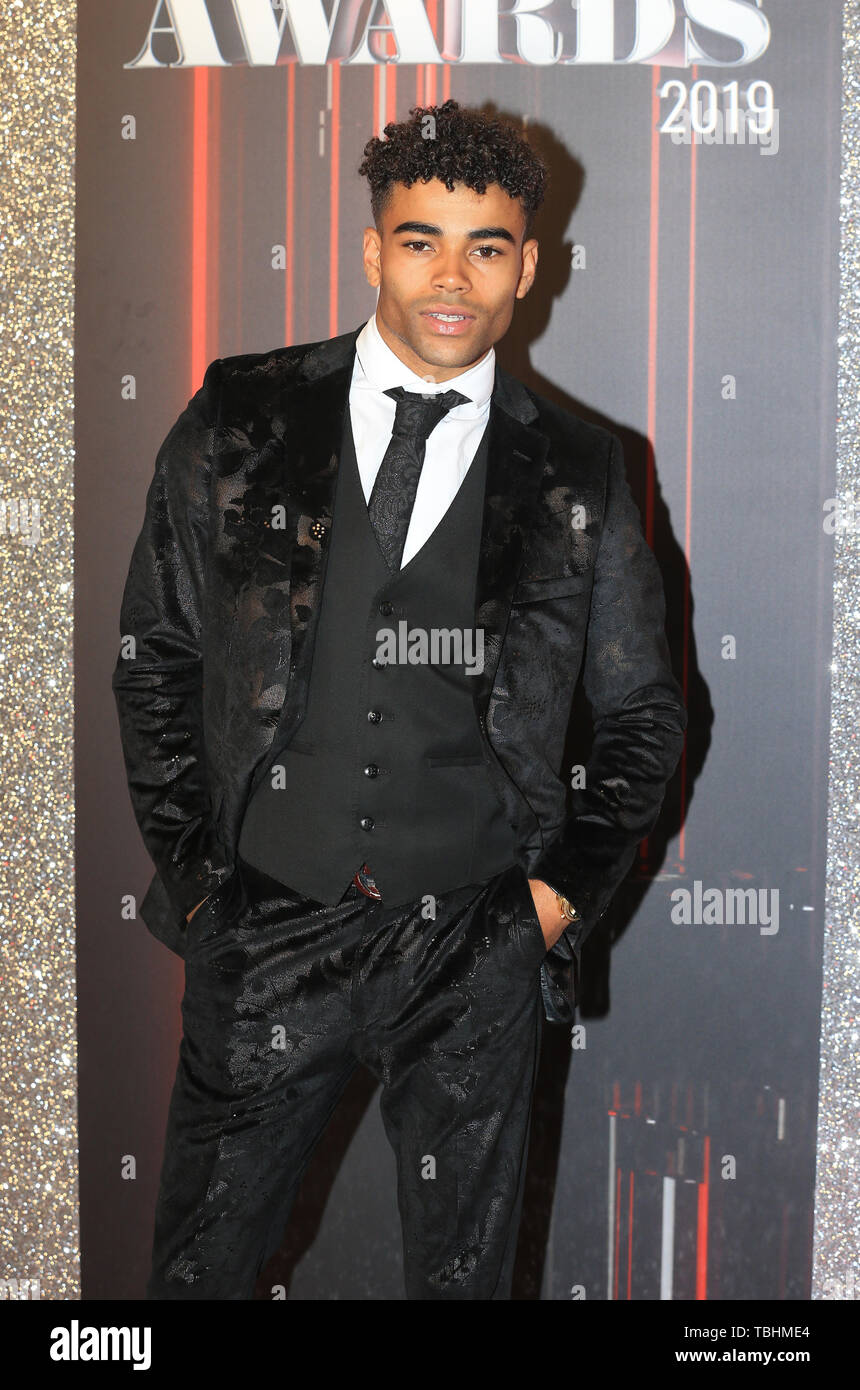 Hollyoaks star Malique Thompson-Dwyer attending the British Soap Awards ...