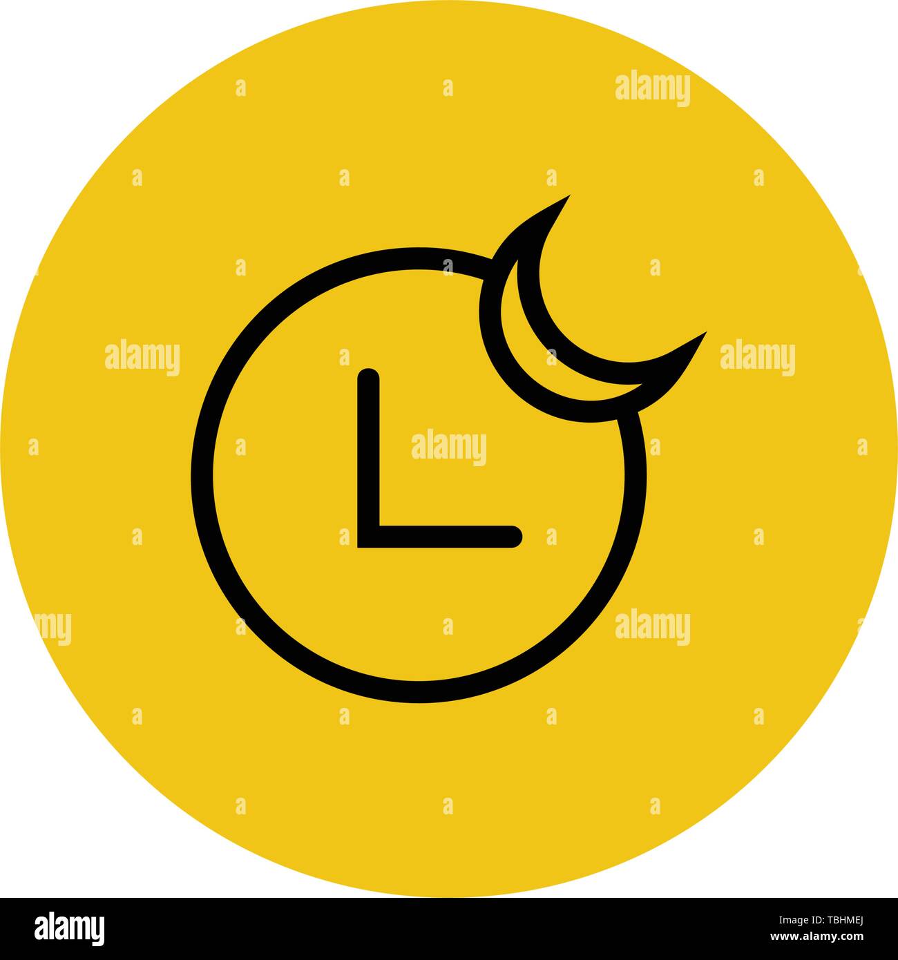 Ramadan Clock Icon - vector Stock Vector Image & Art - Alamy